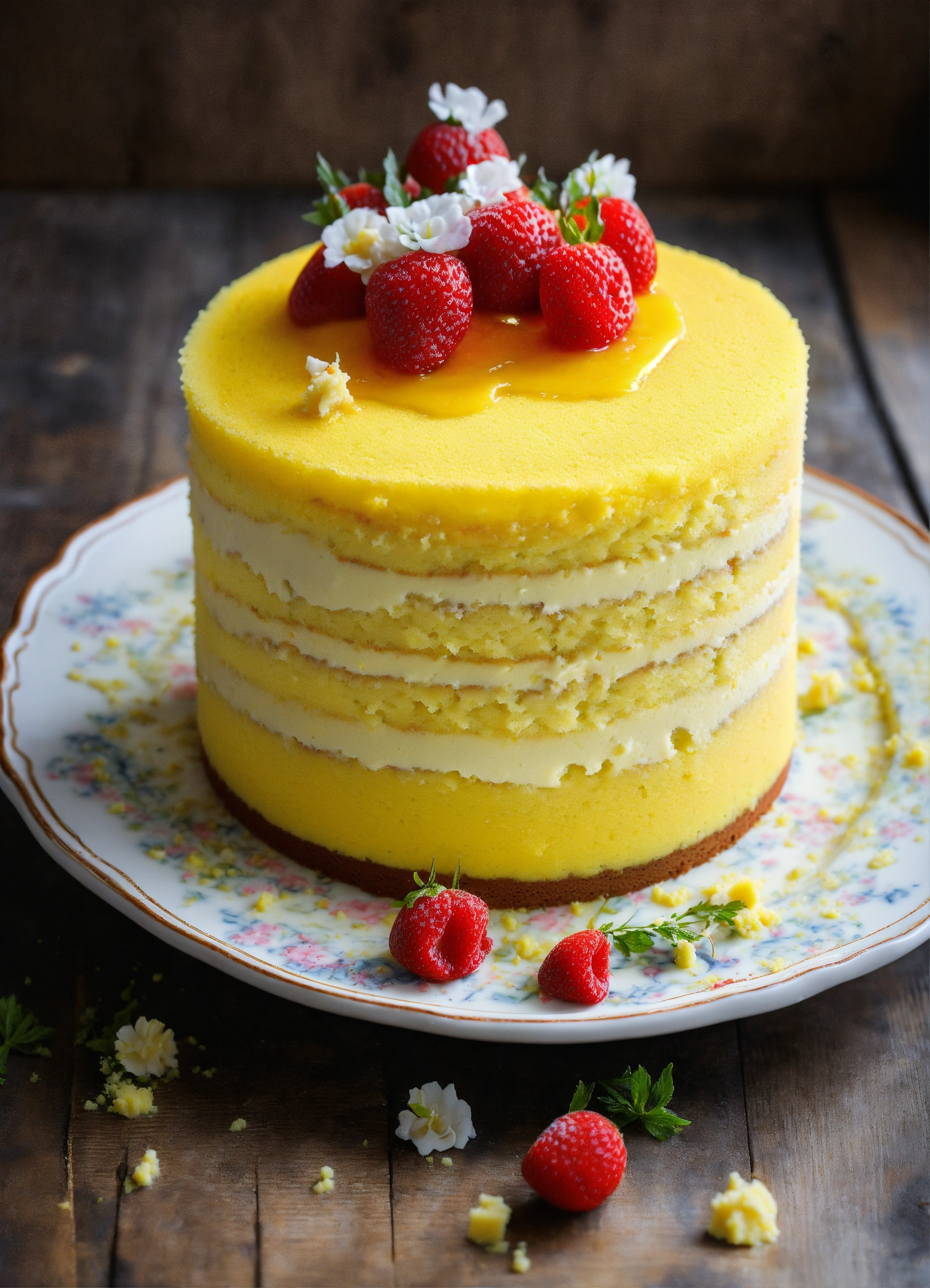 Lexica - Sponge cake butter cake topping butter