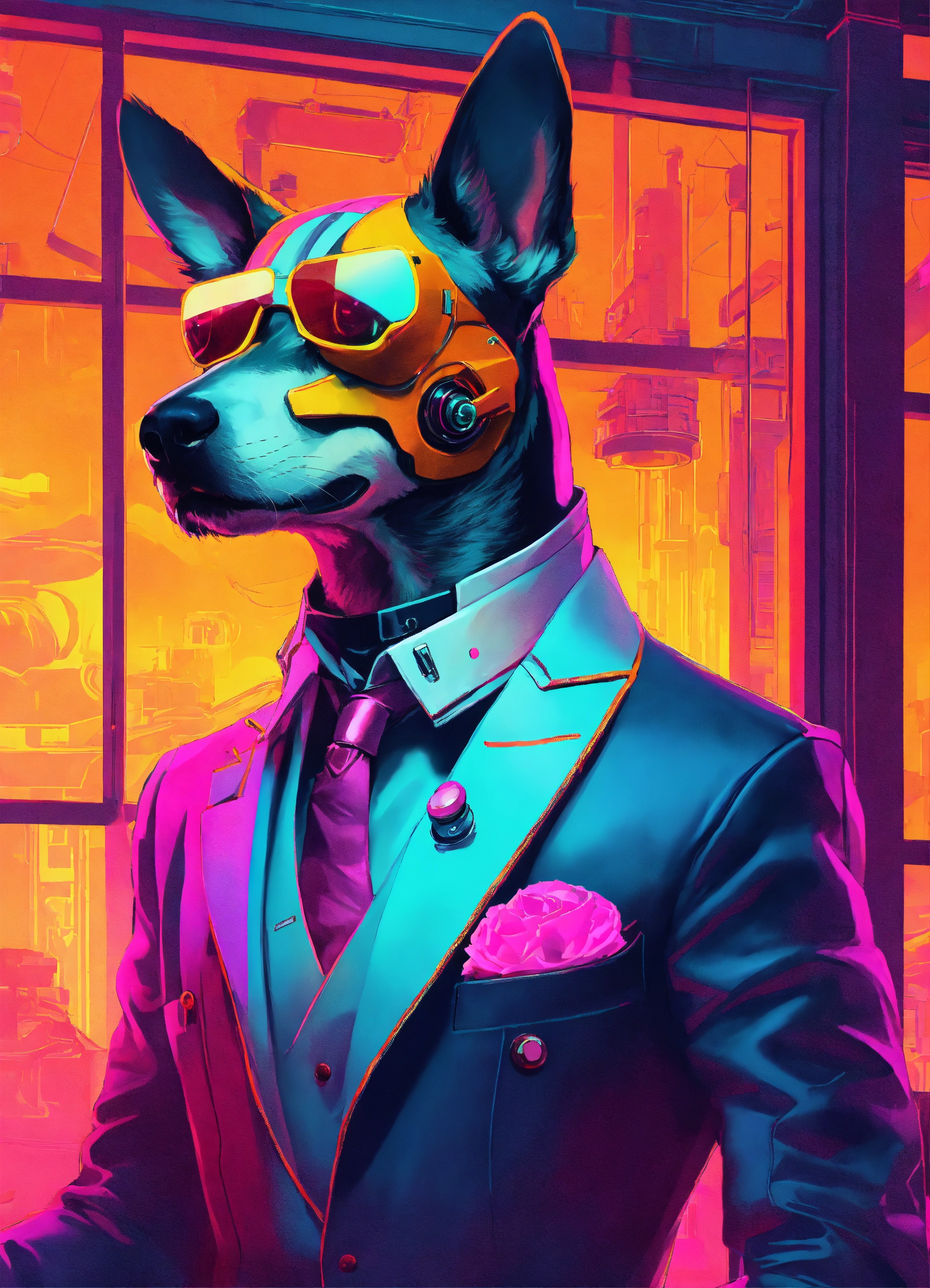 Lexica - In the style of surrealism, fine details. Robotic dog butler ...