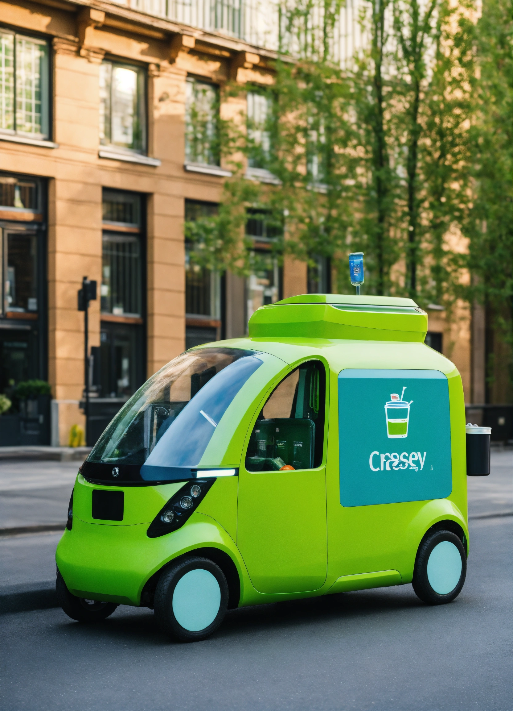 Lexica - Driverless Grocery Delivery Vehicle. Milk, Bread, Vegetables ...