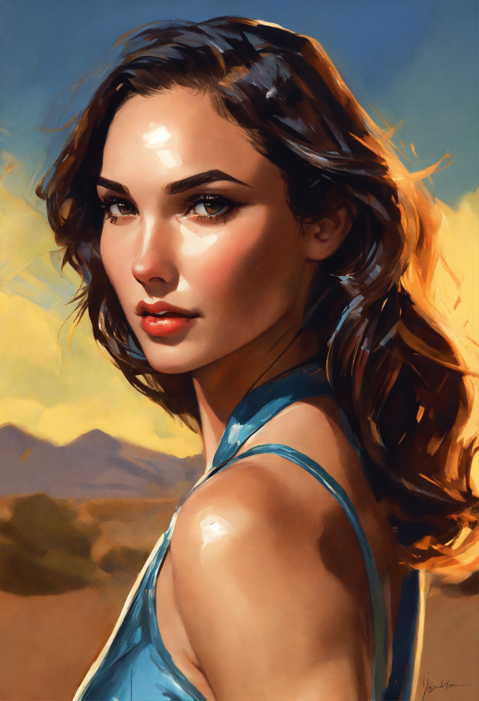 Lexica - Beautiful attractive, gorgeous, gal gadot, from the front, Gil ...