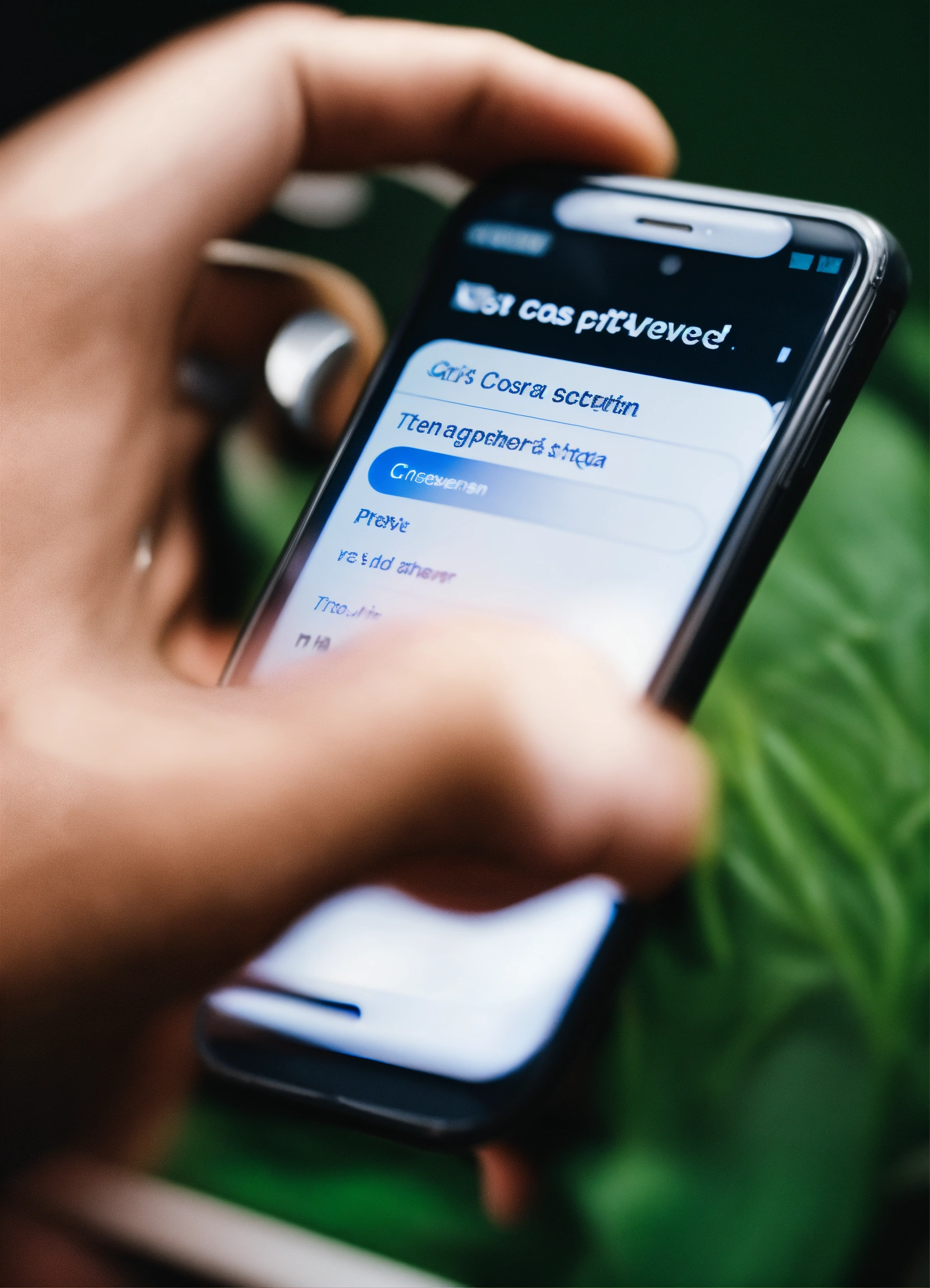 Lexica - A close up of a phone screen while texting.