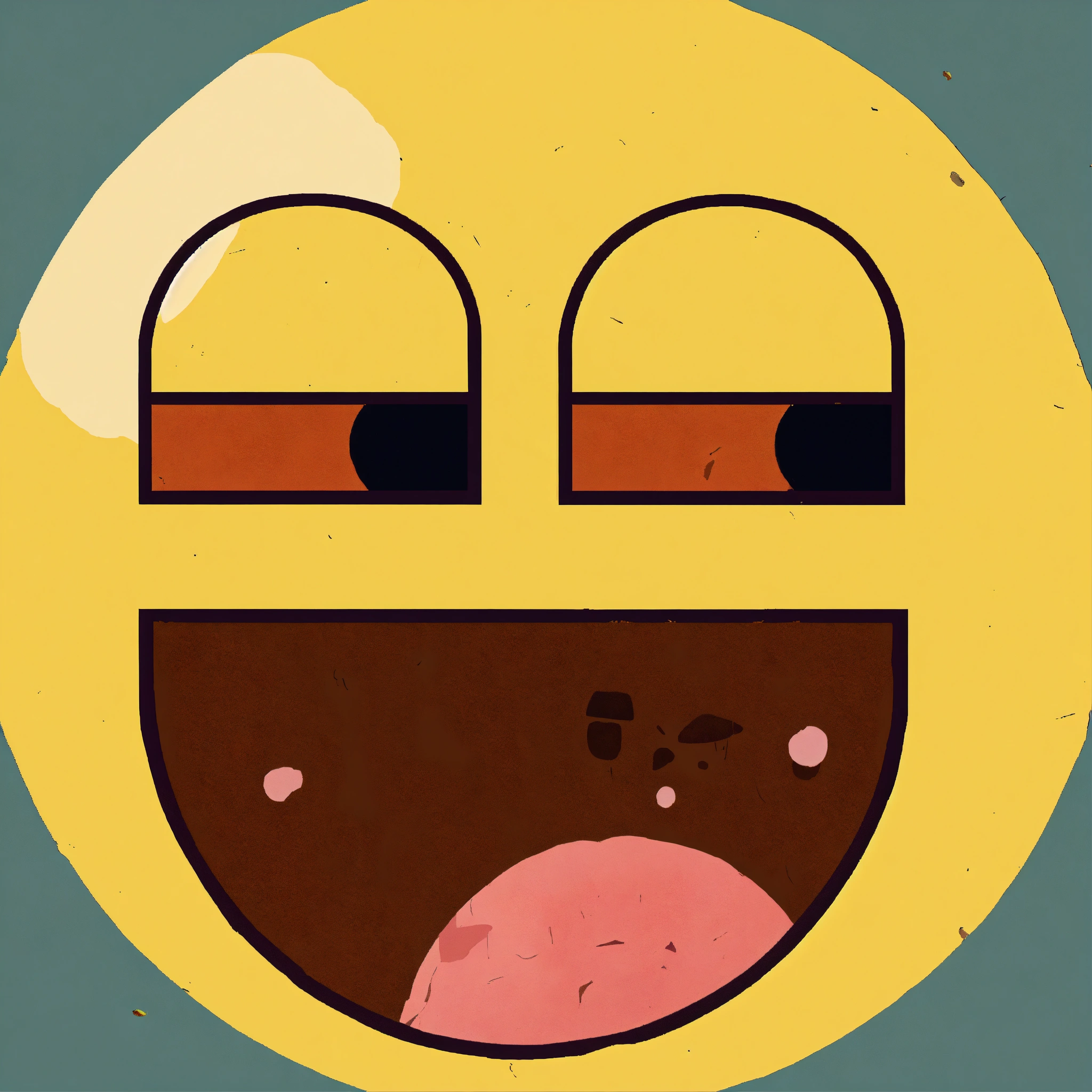 Lexica - In a state of gradual deterioration, a weary emoji emerges ...