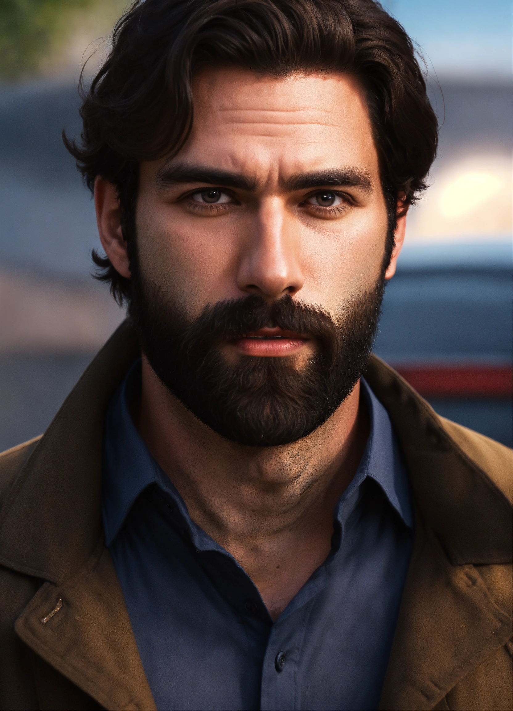 Lexica - A handsome private investigator in his 35 with dark hair ...