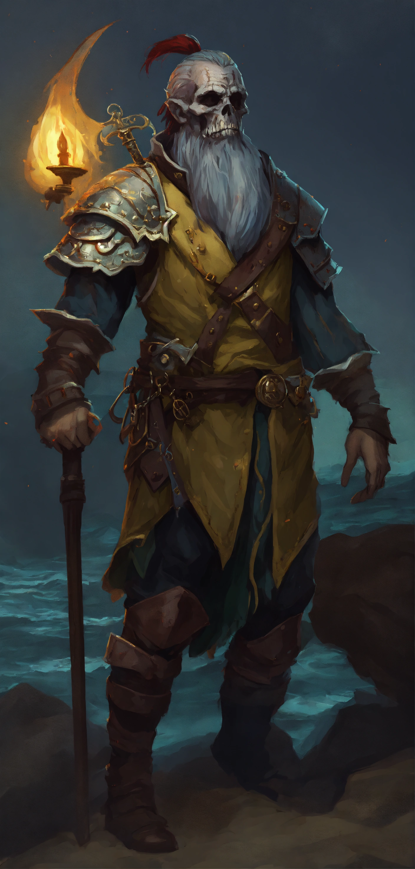 Lexica - Undead Duergar Sailor, digital painting