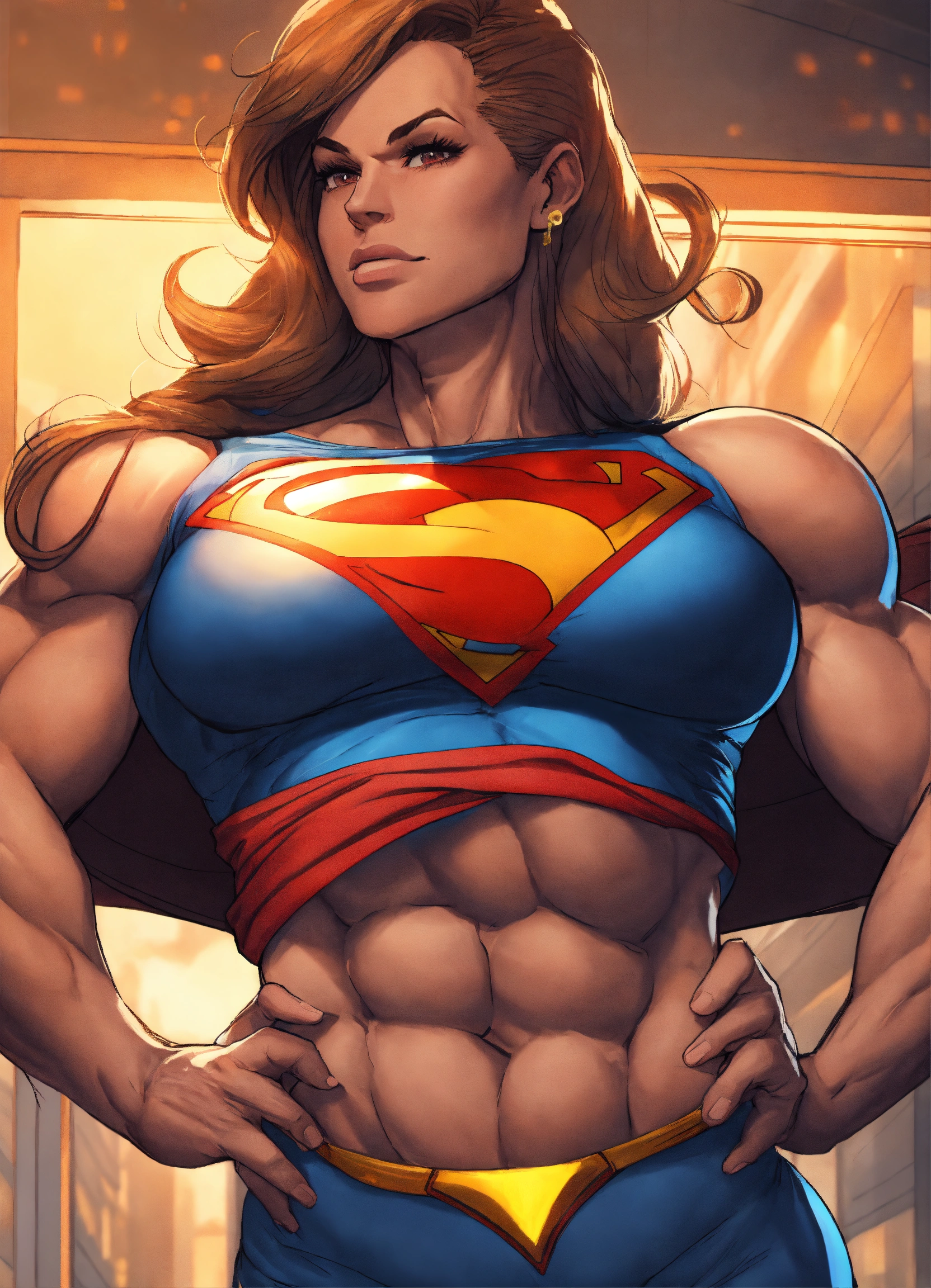 Lexica - (((muscular))) Supergirl. huge biseps. huge deltoids. (((Bodybuilder body))). Body ...