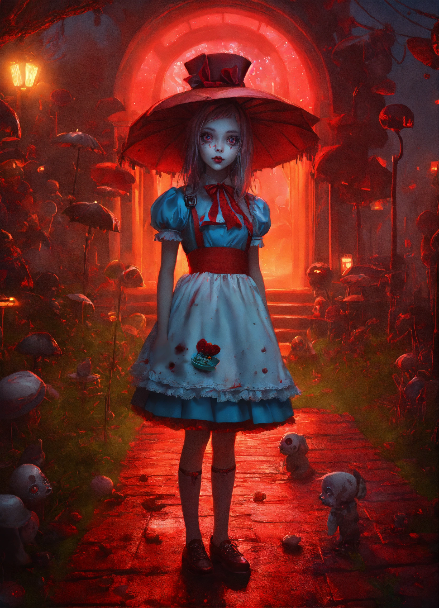 Lexica - Creepy little zombie alice in wonderland , l, detailed scene ...