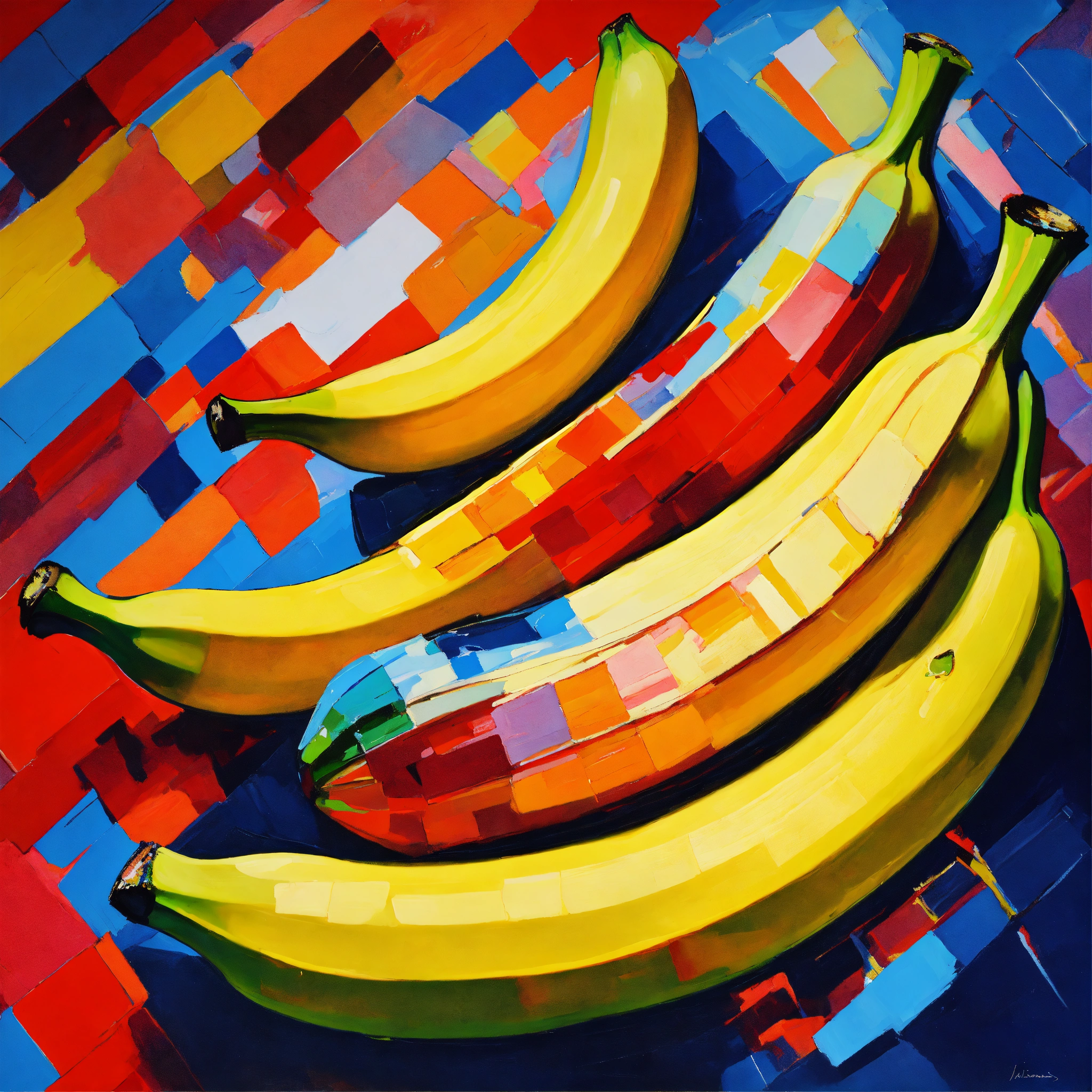 Lexica - A banana, oil painting, recursive art, in style, generative ...