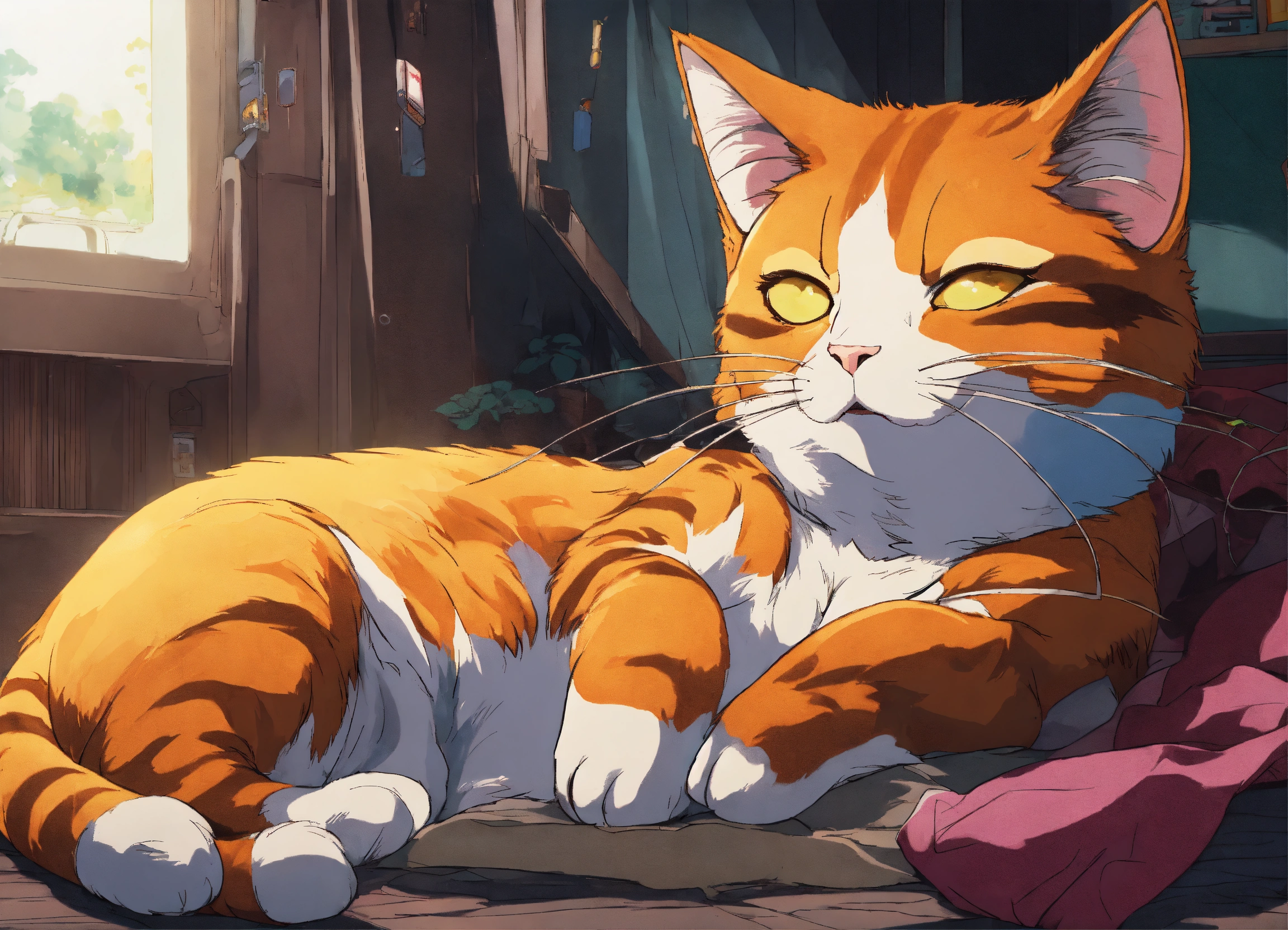 Lexica - 1990s anime sci-fi kooky cat female, full detailed eyes ...