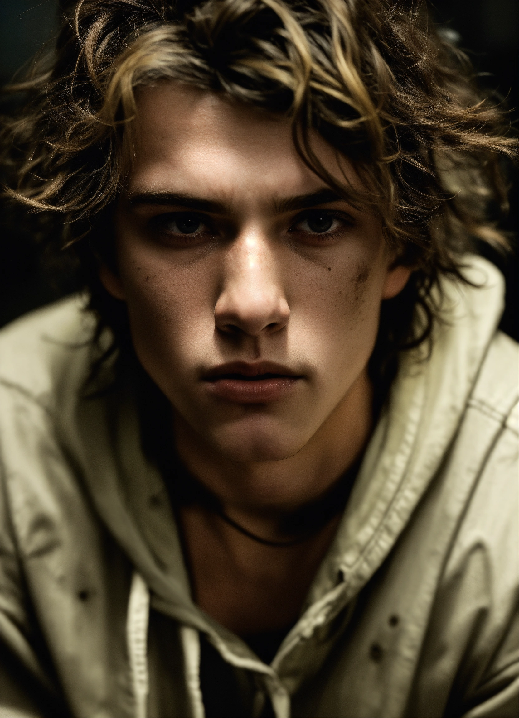 Lexica - A highly realistic photograph of a white menacing 21 years old ...