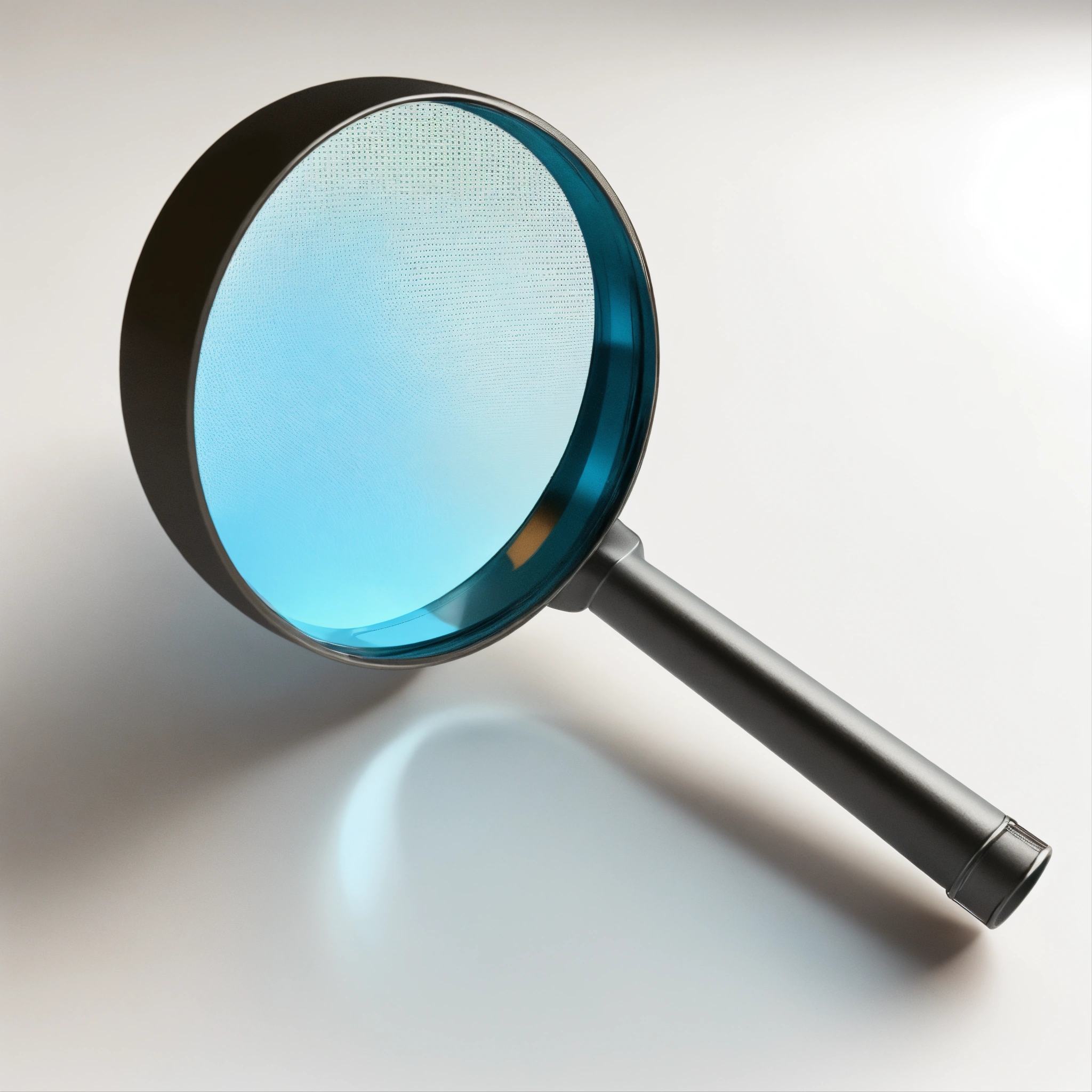 Lexica - Magnifying glass 3d image on white background, solo, round ...