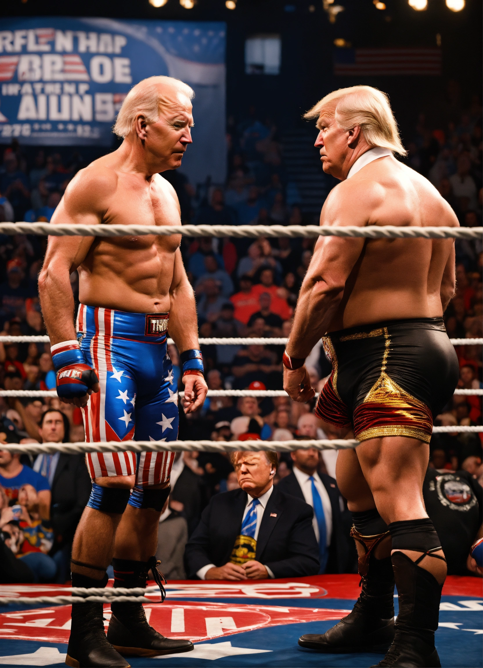 Lexica - Photo realistic shot of Joe Biden and Donald Trump as ...
