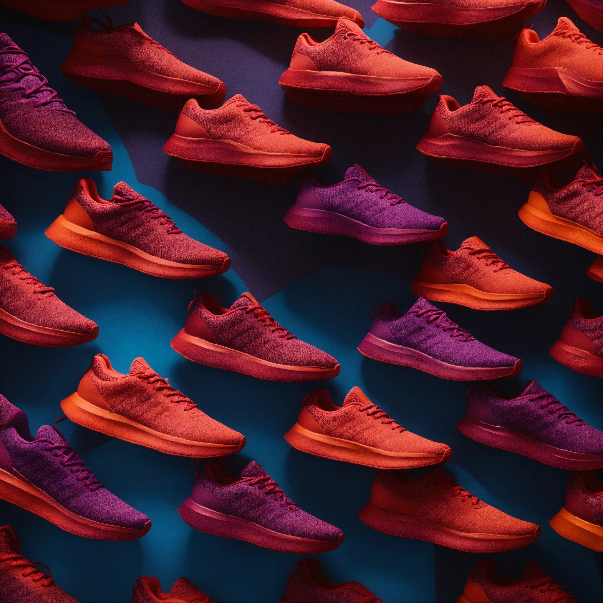 Lexica - Running sneakers on a 3D dark background, abstract background ...