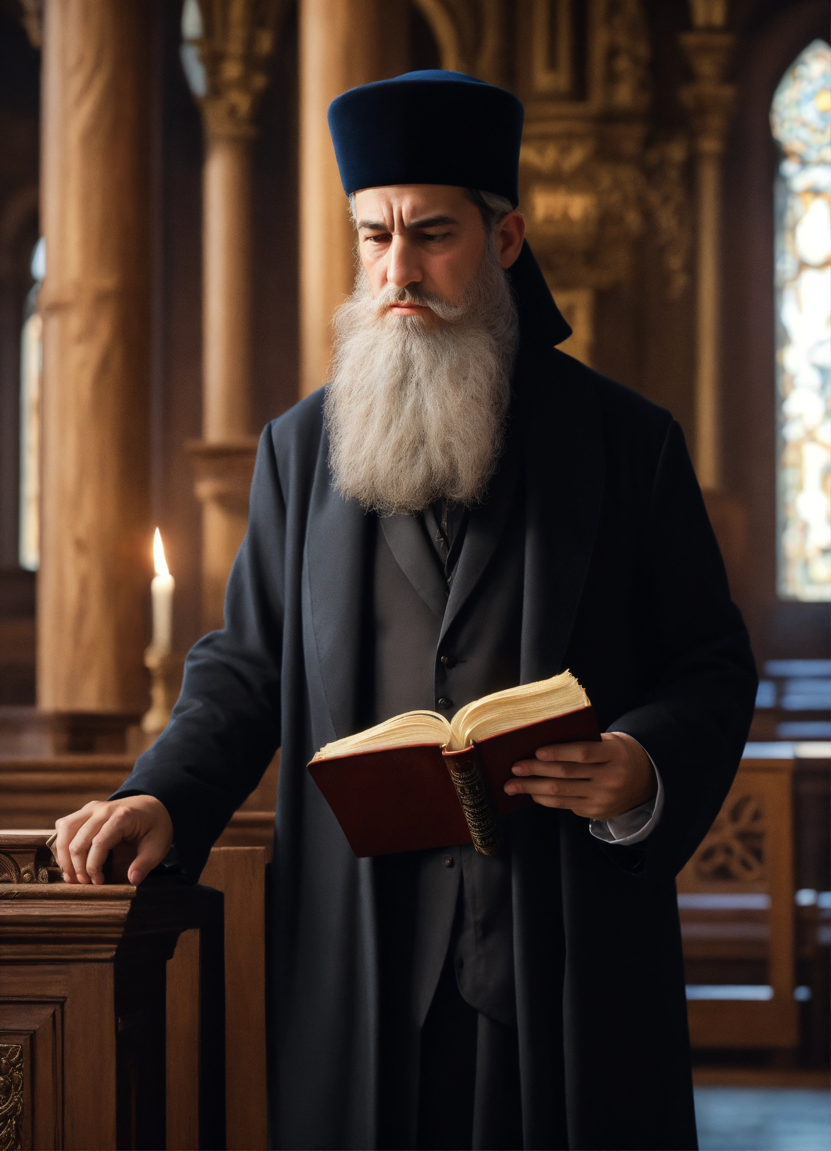 Lexica - A medieval Hasidic Jew from a medieval Jewish town praying ...