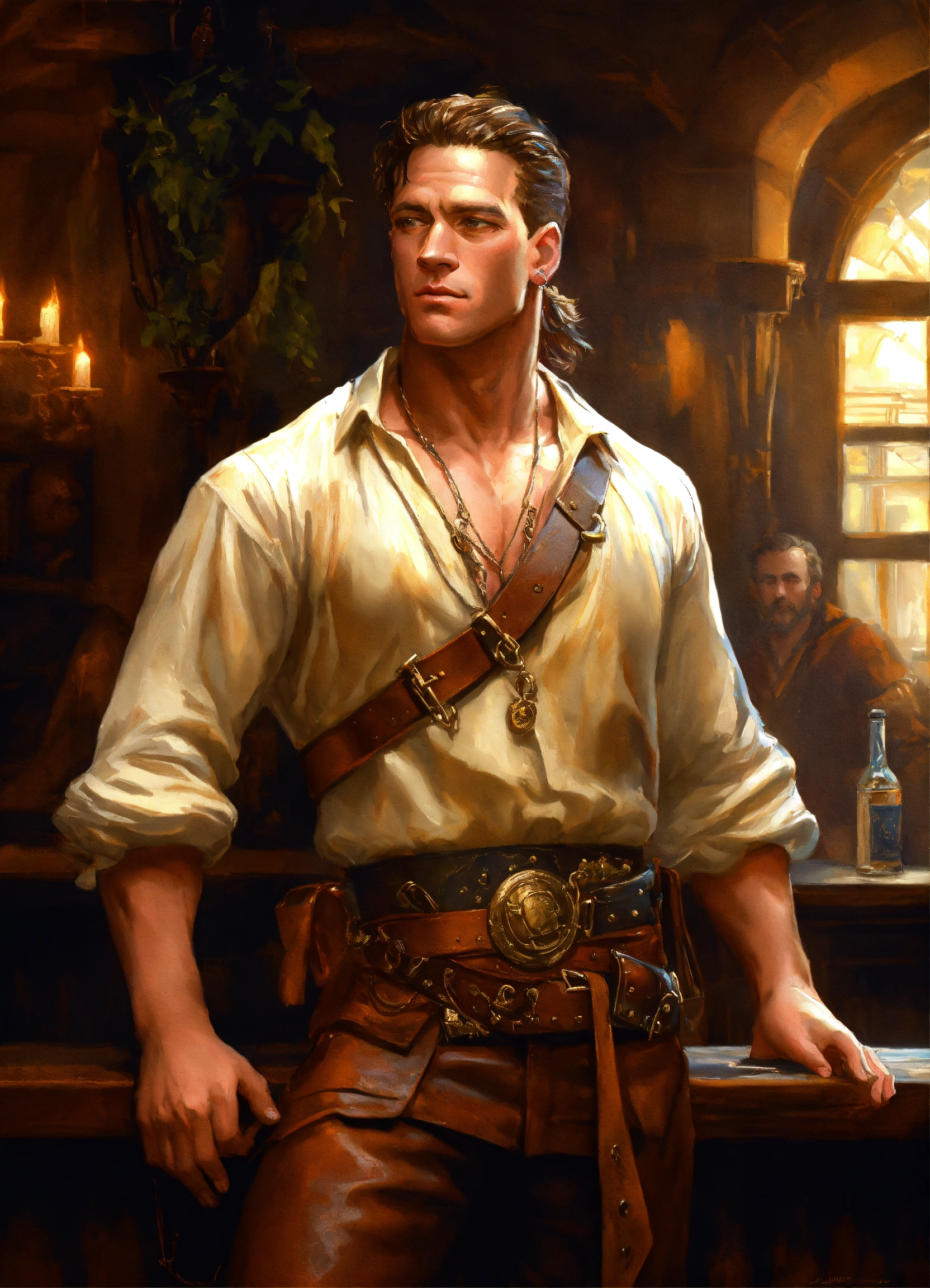 Lexica - Half body shot, a mixed John Cena and Joseph Gordon lewit as a ...