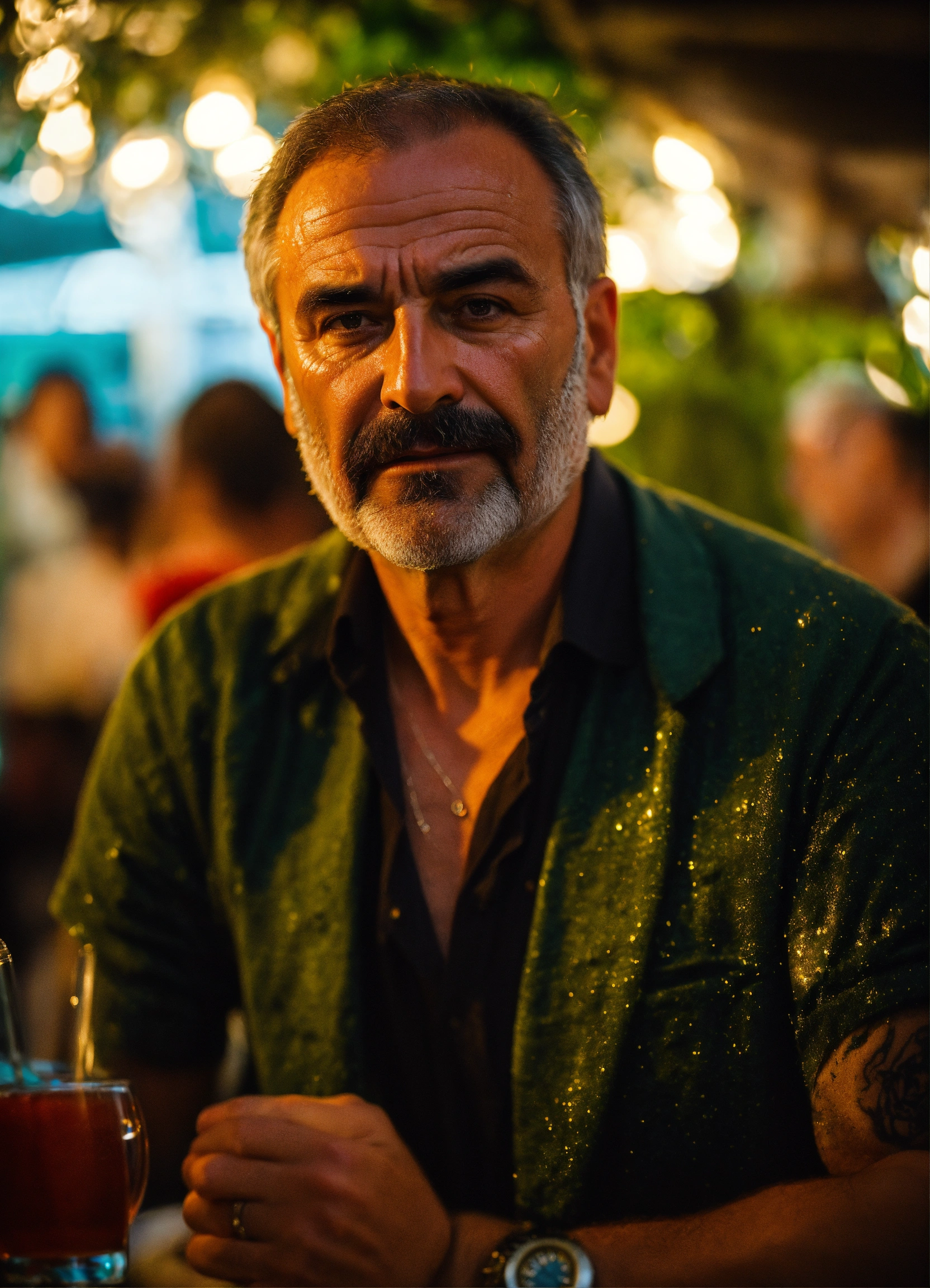 Lexica - Intimidating Italian uncle, glistening with perspiration.