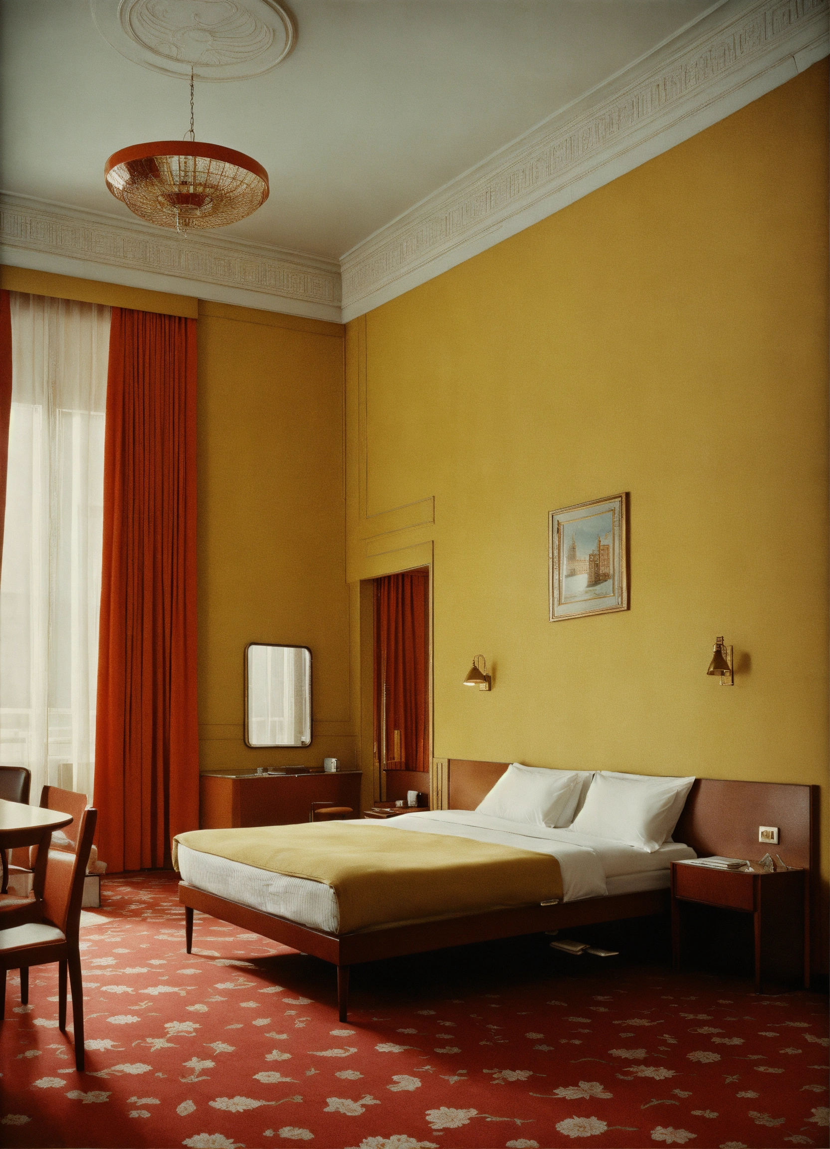 Lexica - Hotel room ussr interior design minimalism 1940