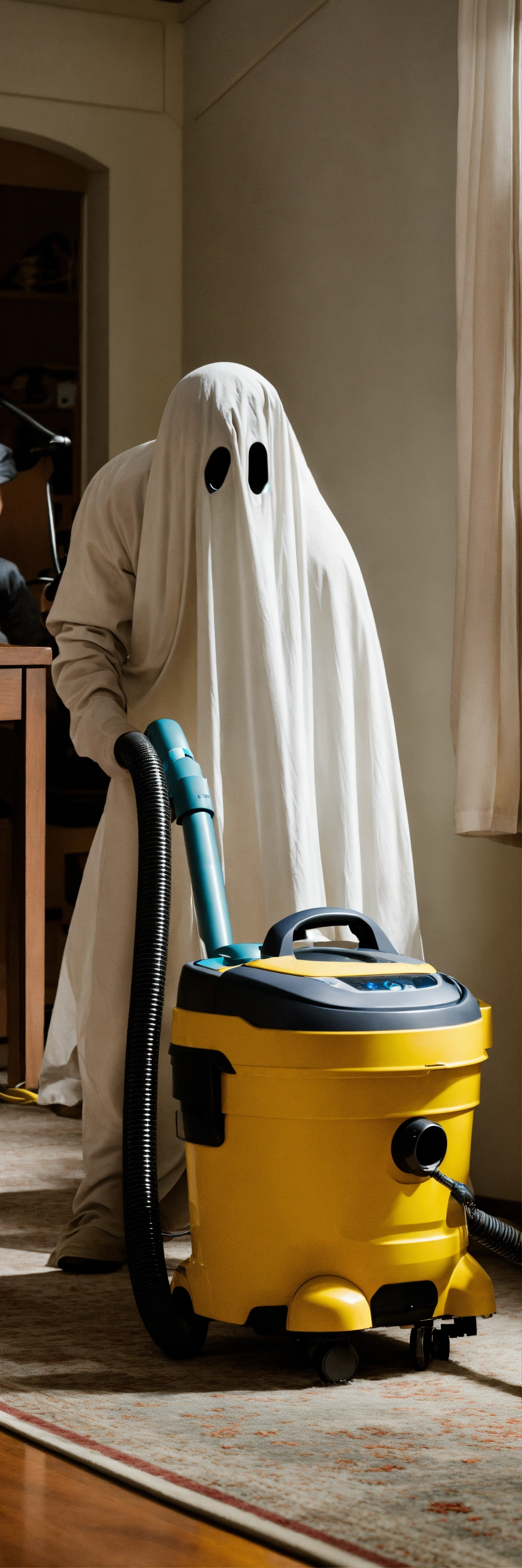 Lexica - Ghost getting sucked into a vacuum cleaner