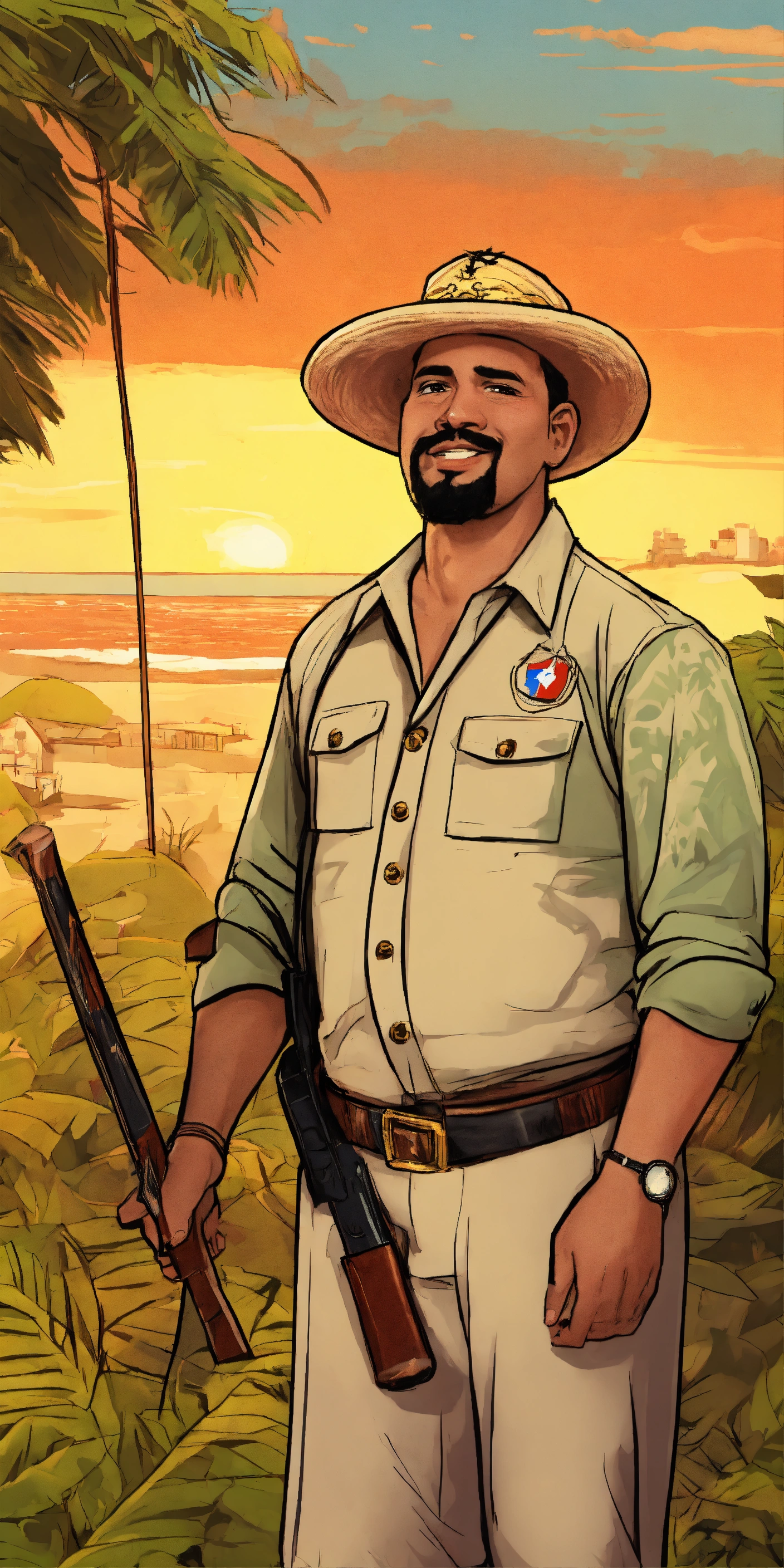 Lexica - Jibaro de puerto rico, cartoon, high quality