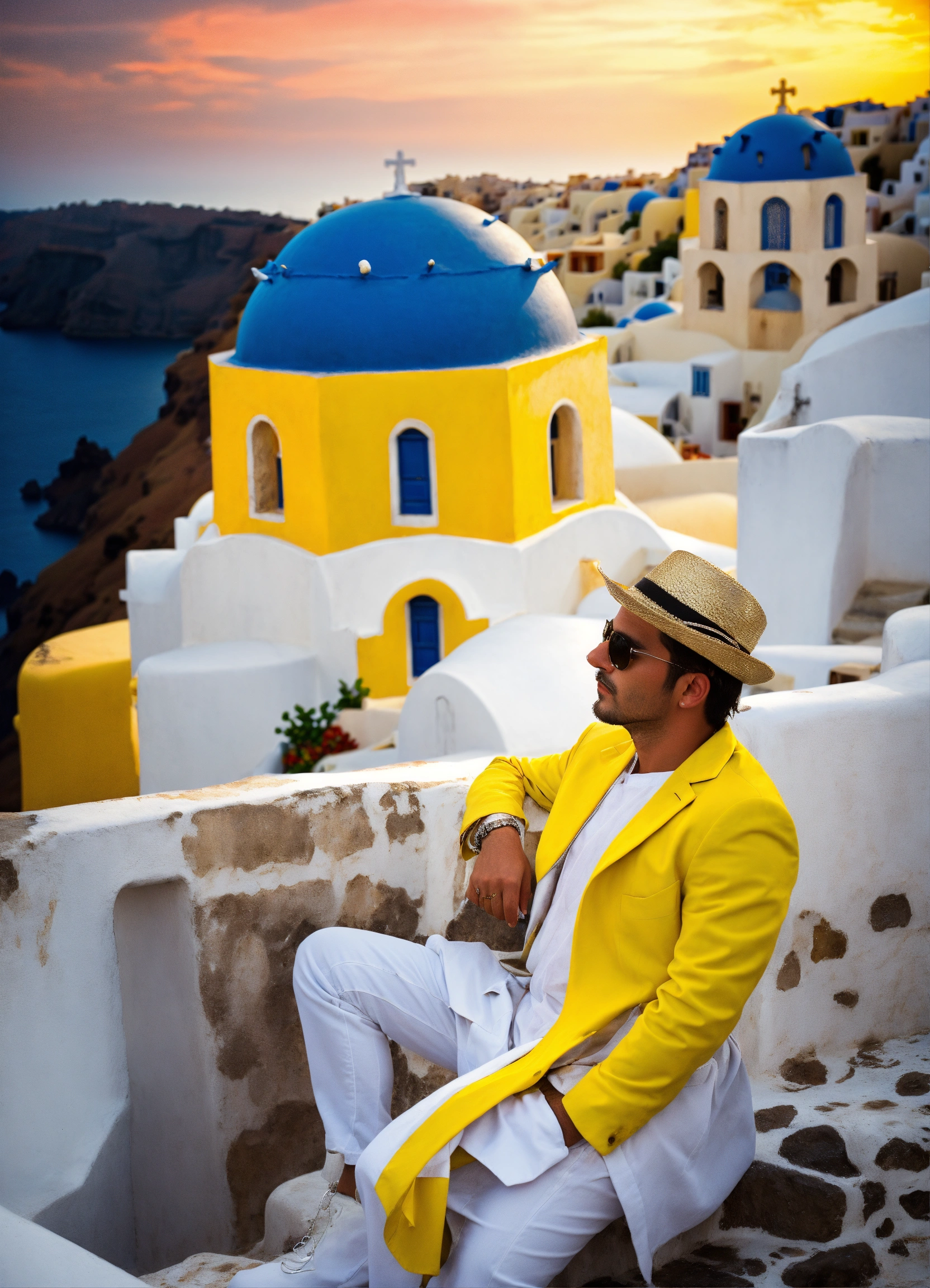 Lexica - Men wears silver yellow Greek special high fashion background ...