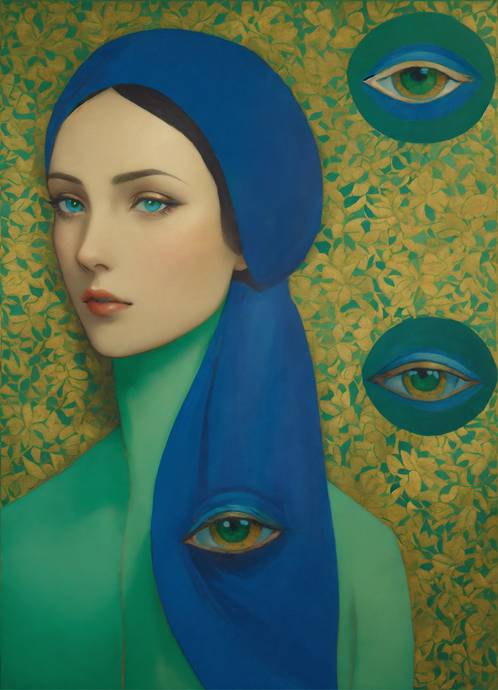 Lexica - Une femme aux yeux d'un bleu profond et un homme aux yeux bleu ...