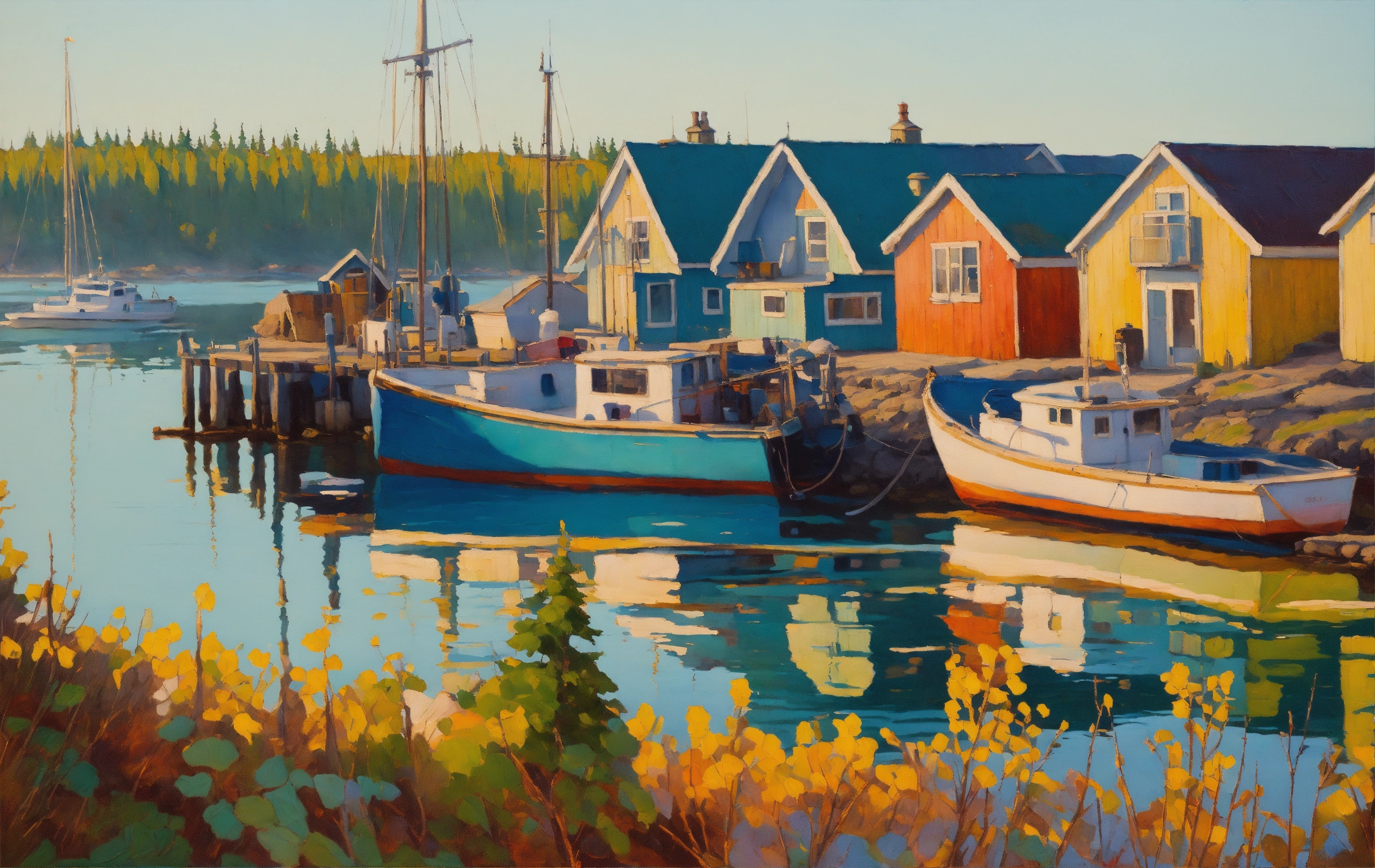 Lexica - Ocean, seashore, gaspé cliff, labrador landscape, rpg style ...