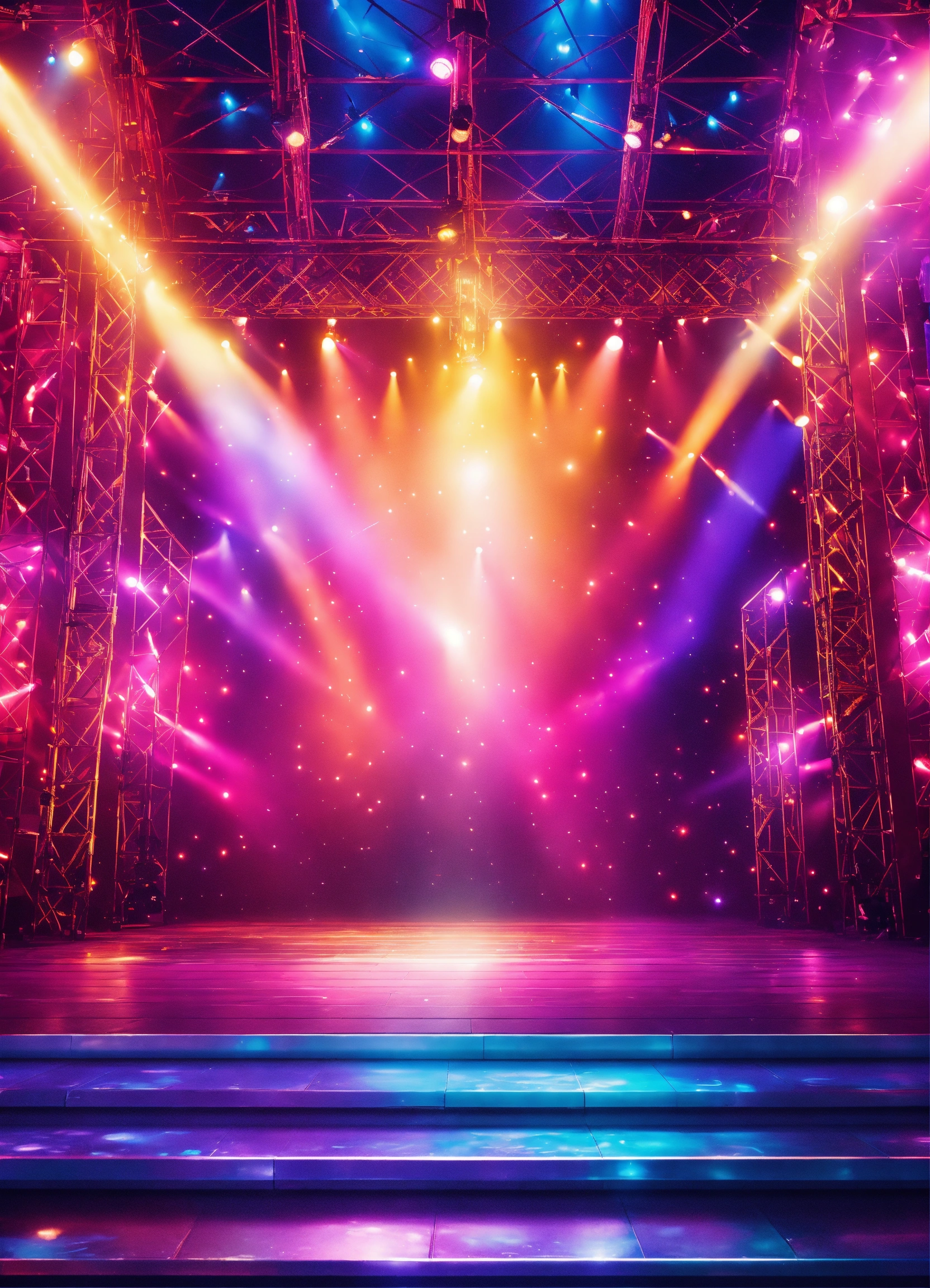 Lexica - Background for event flyer, stock image, illuminated stage ...