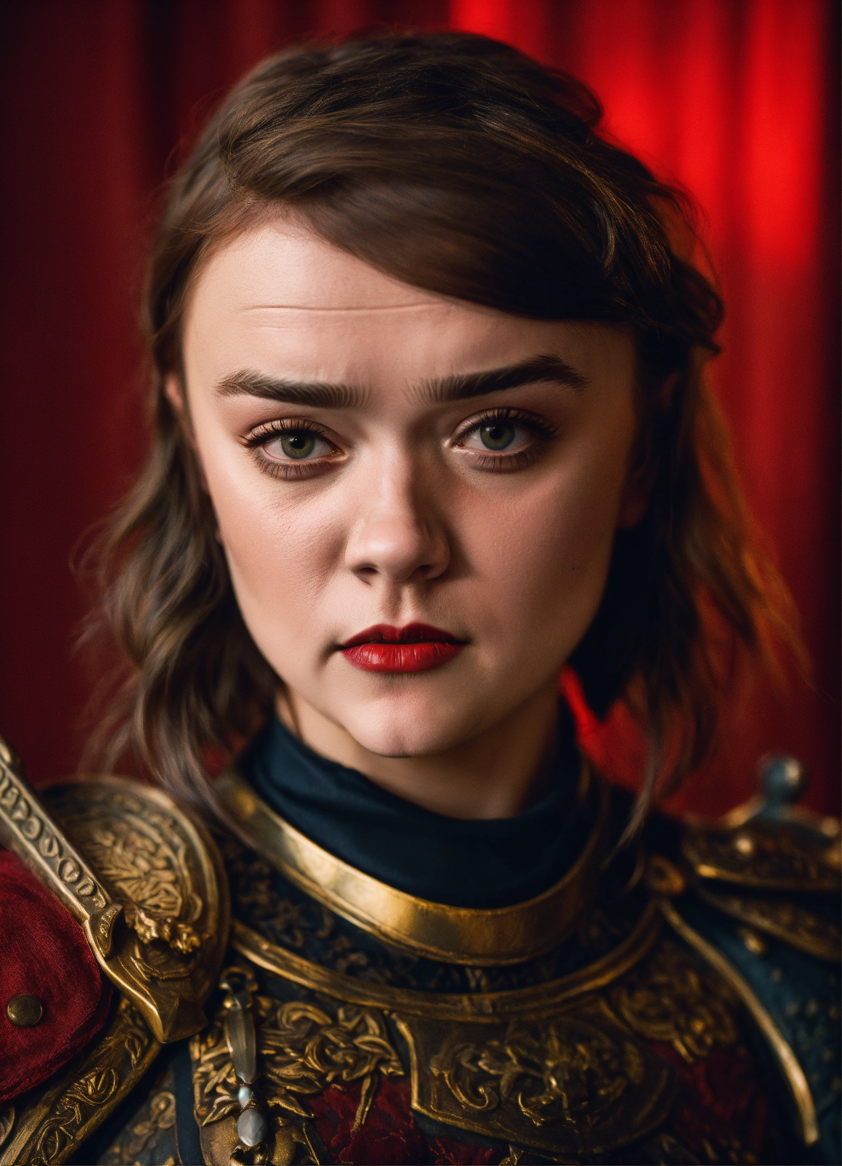 Lexica - Photo quality portrait of Maisie Williams Norse Valkyrie with ...