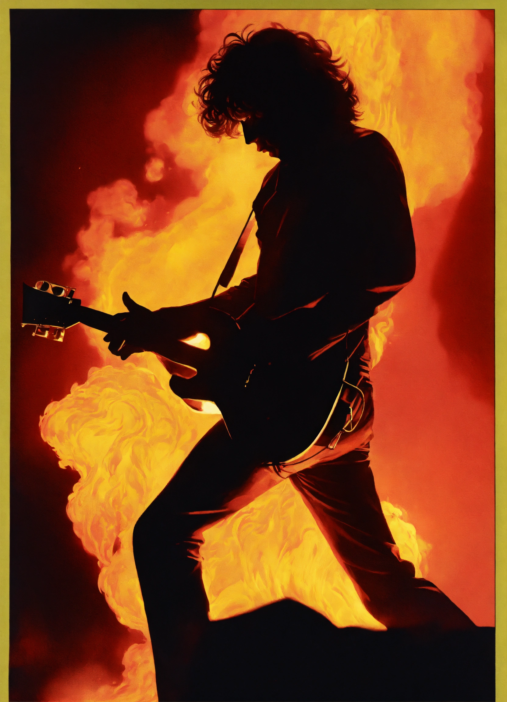 Lexica - In silhouette Jim Morrison of the Doors, his face in the ...