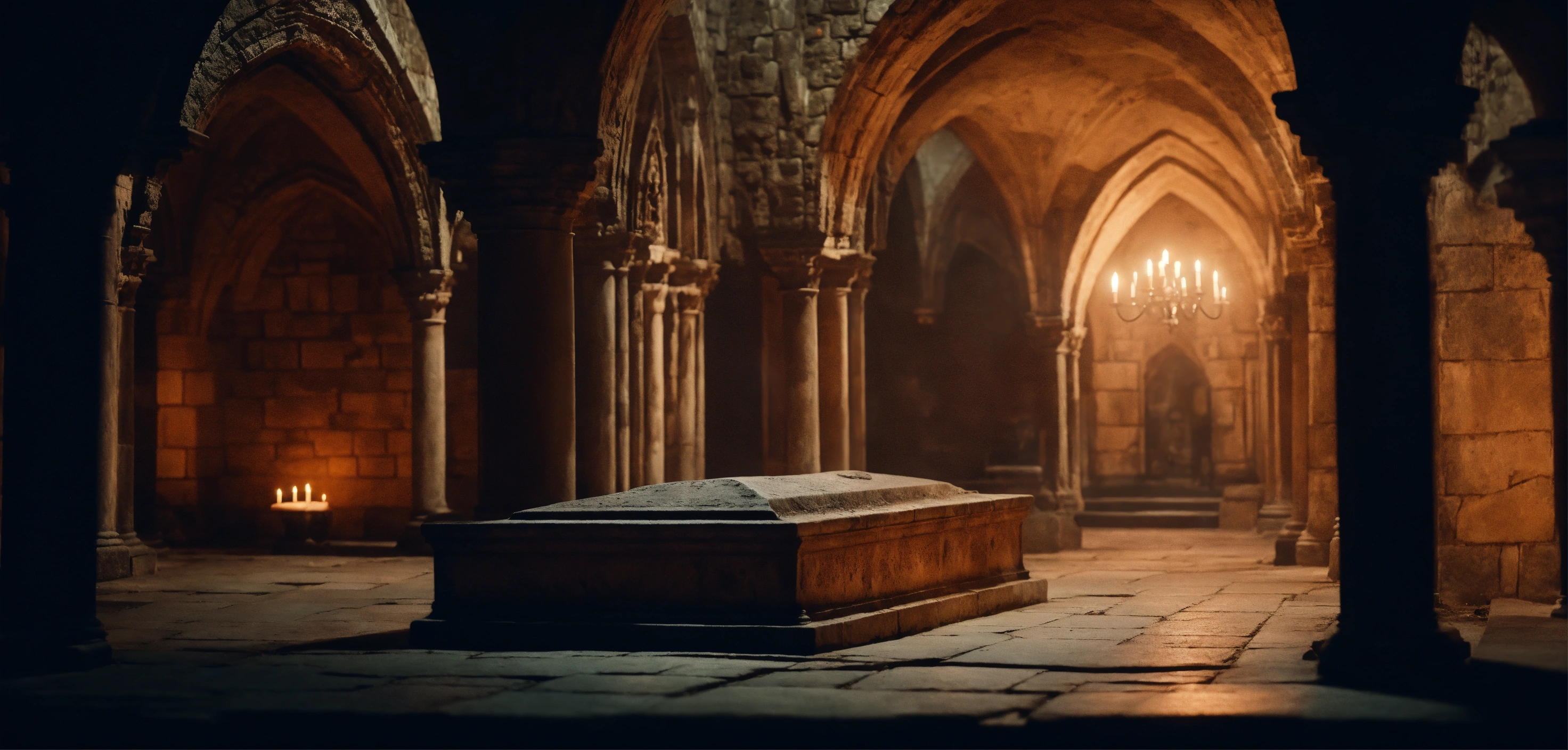 Lexica - Cinematic vampire underworld movie look, old gothic crypt by ...