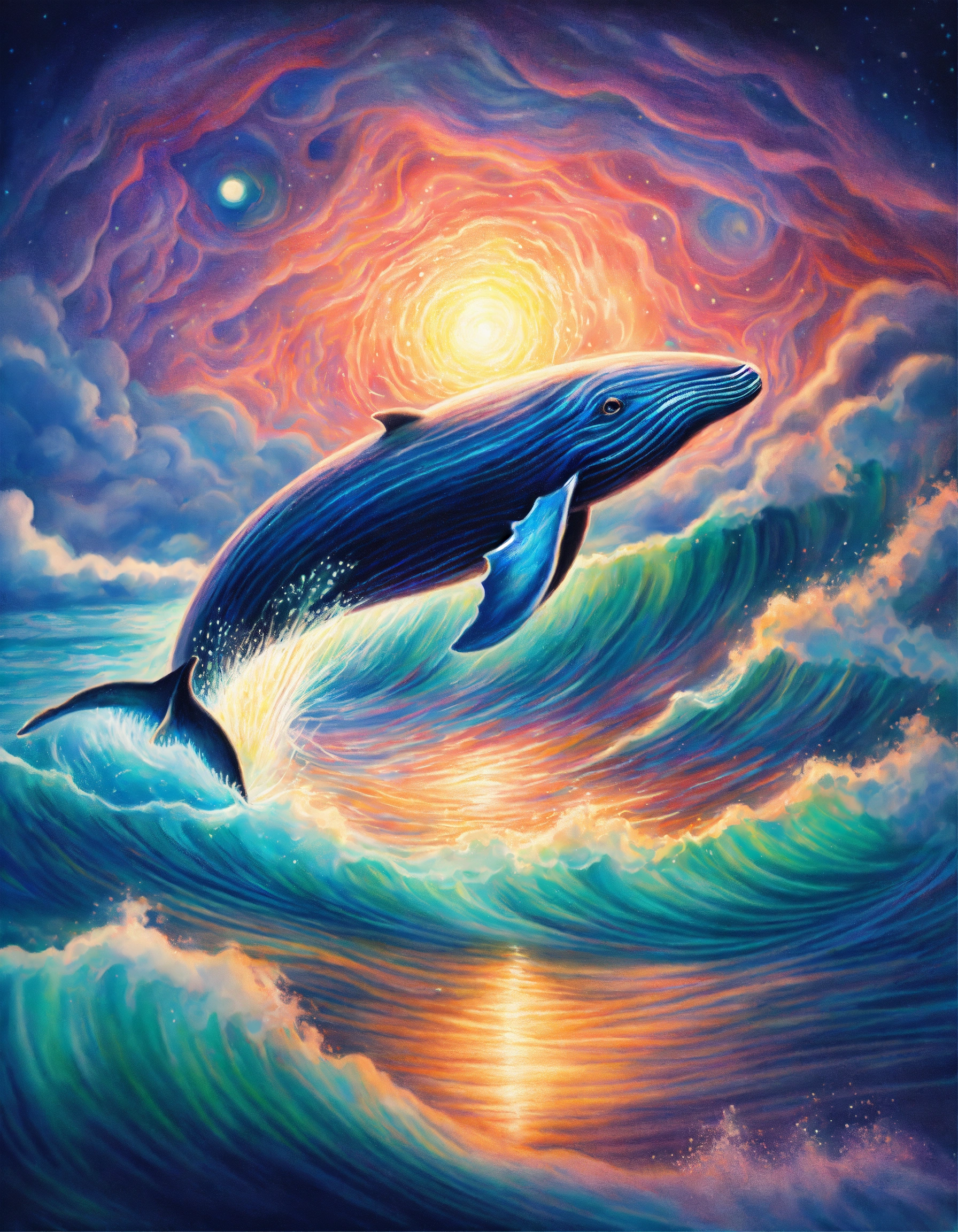 Lexica - Colored pencil illustration of a sea of light. a spiritual ...