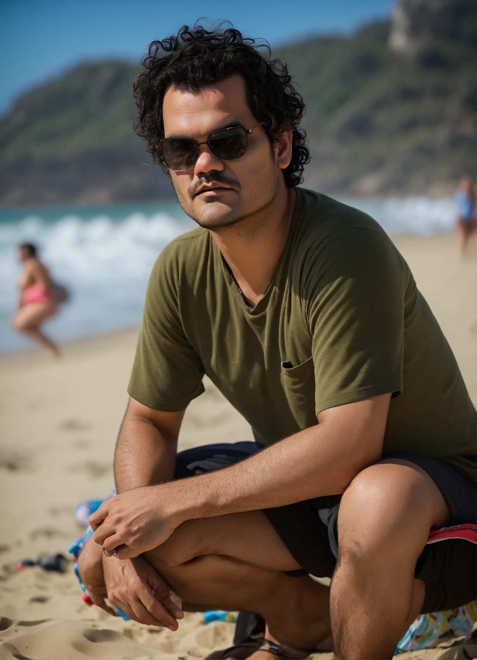 Lexica - Wagner Moura rawlins at the beach
