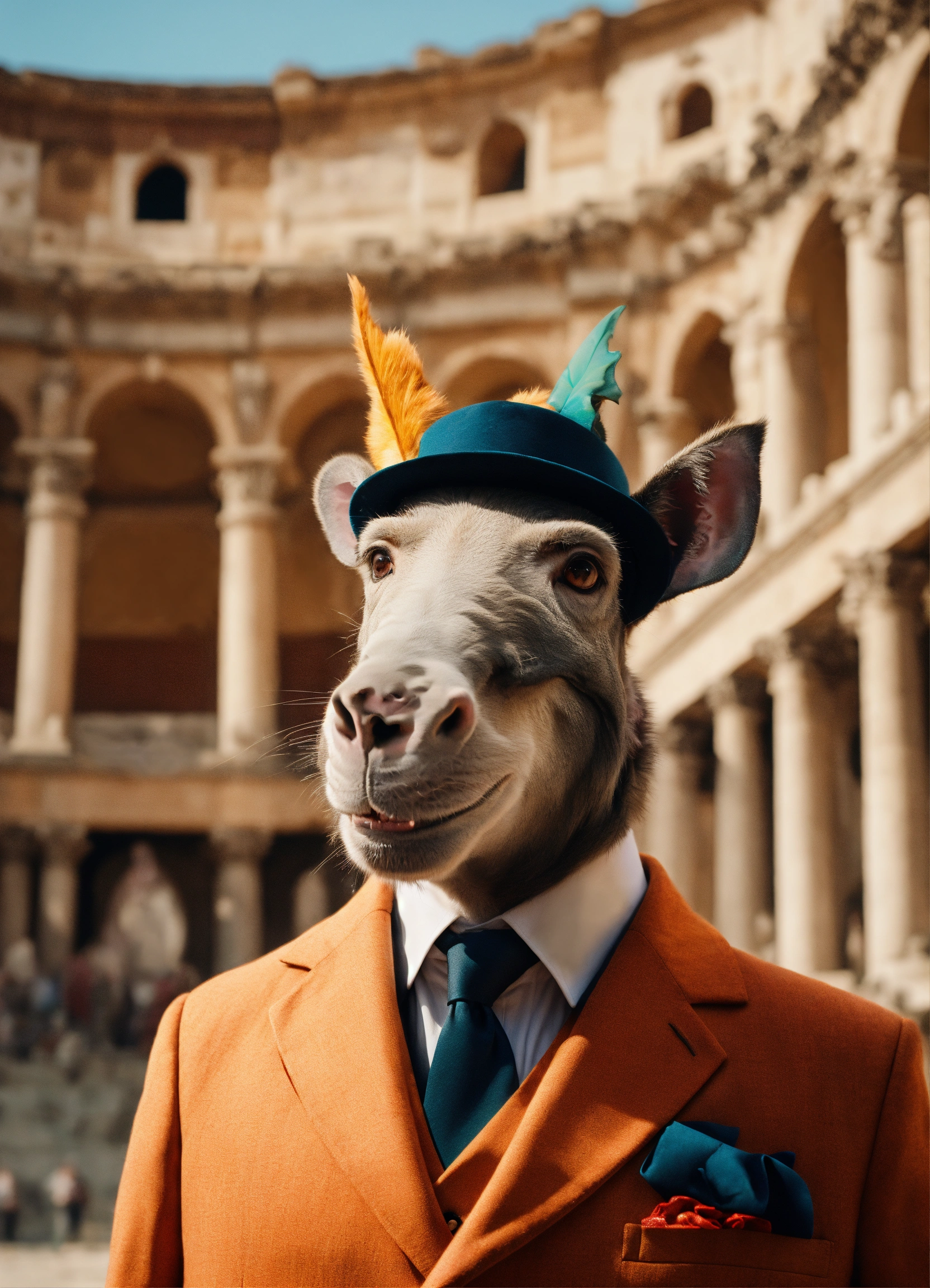 Lexica - Create a pet with a rat face, body of a donkey and bat wings ...