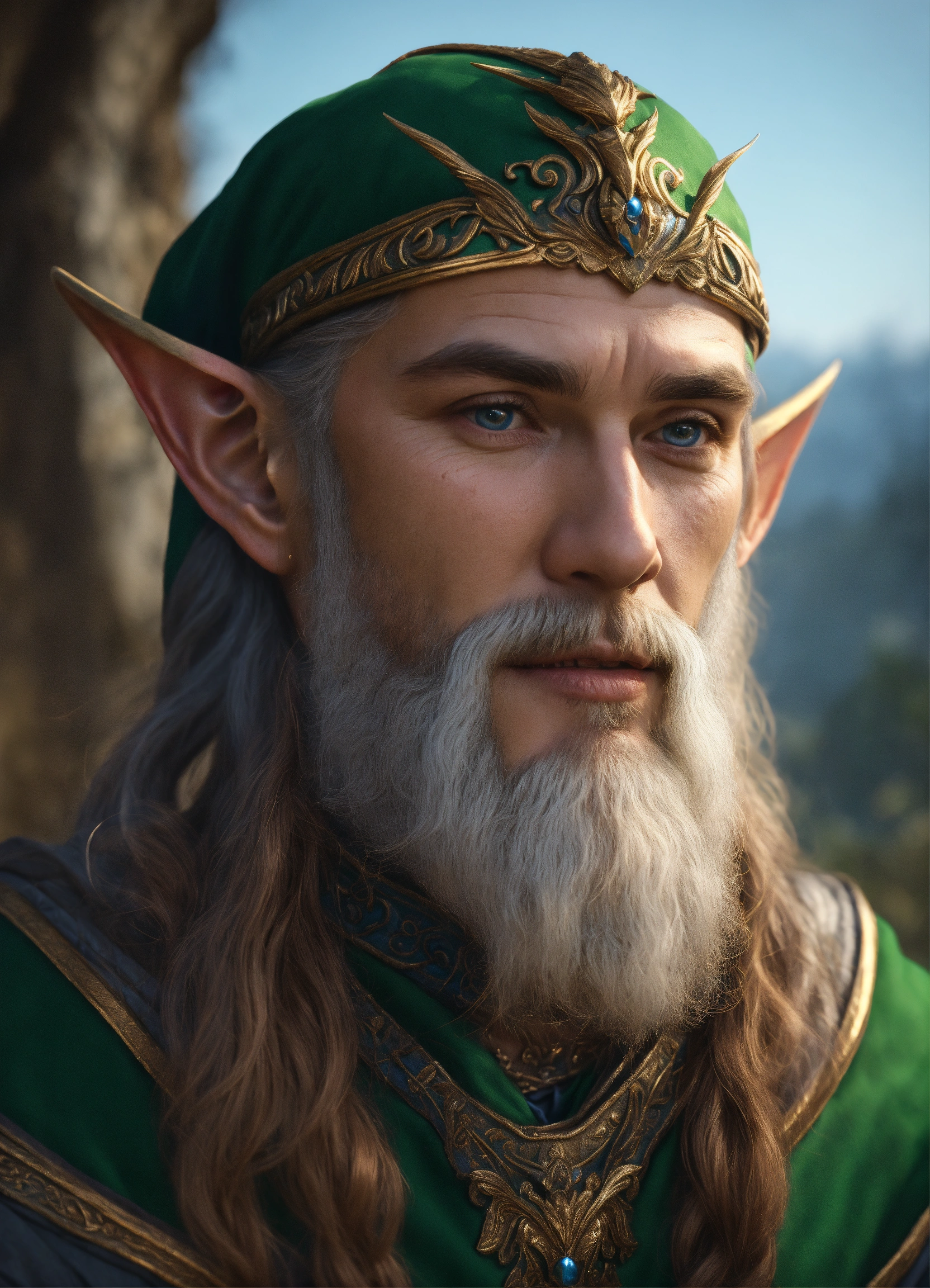 Lexica - A portrait of a legendary elf like wizard 8k. ultra realistic.