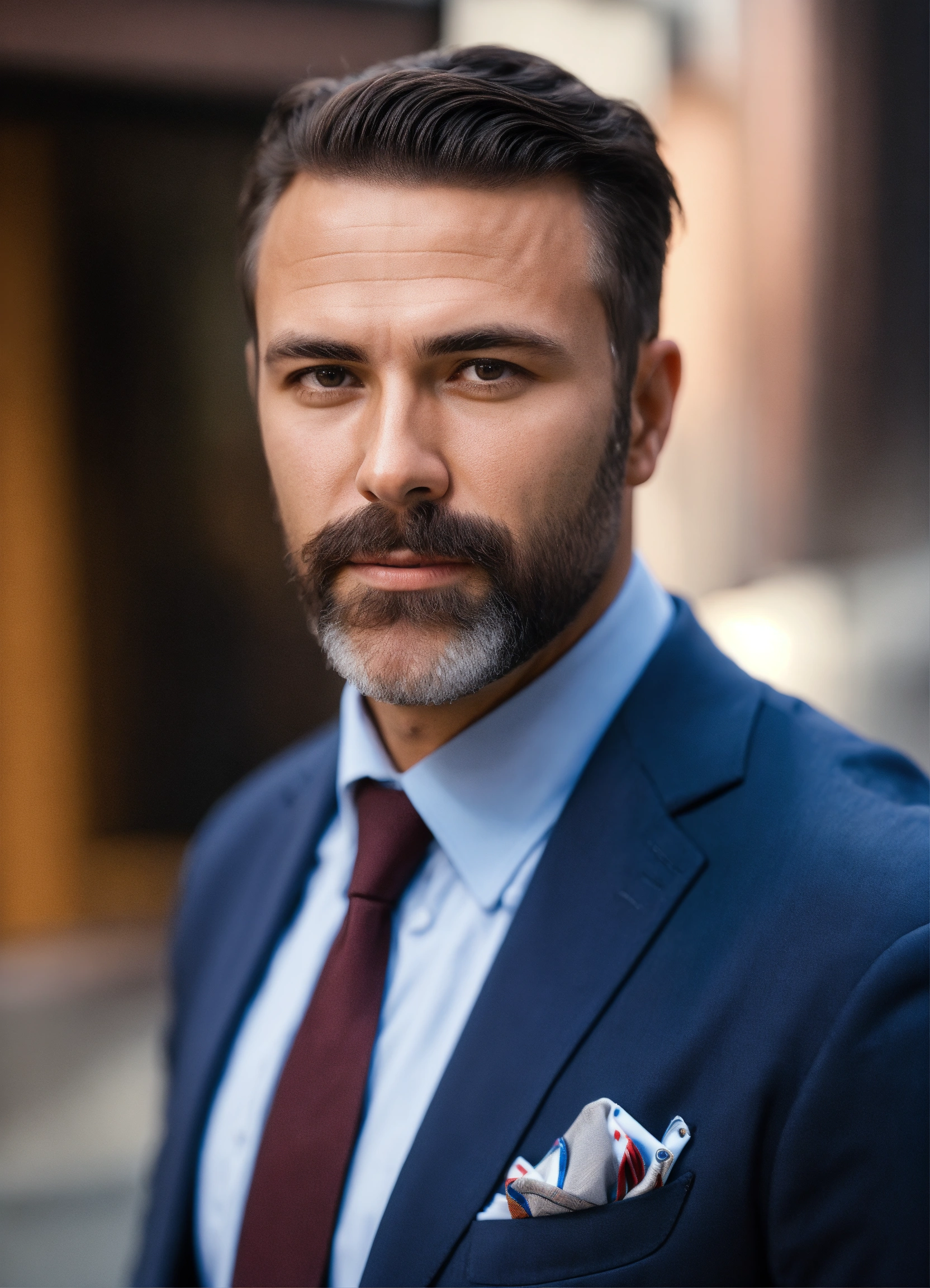 Lexica - Real picture of a man in 40's in business, looking confident ...