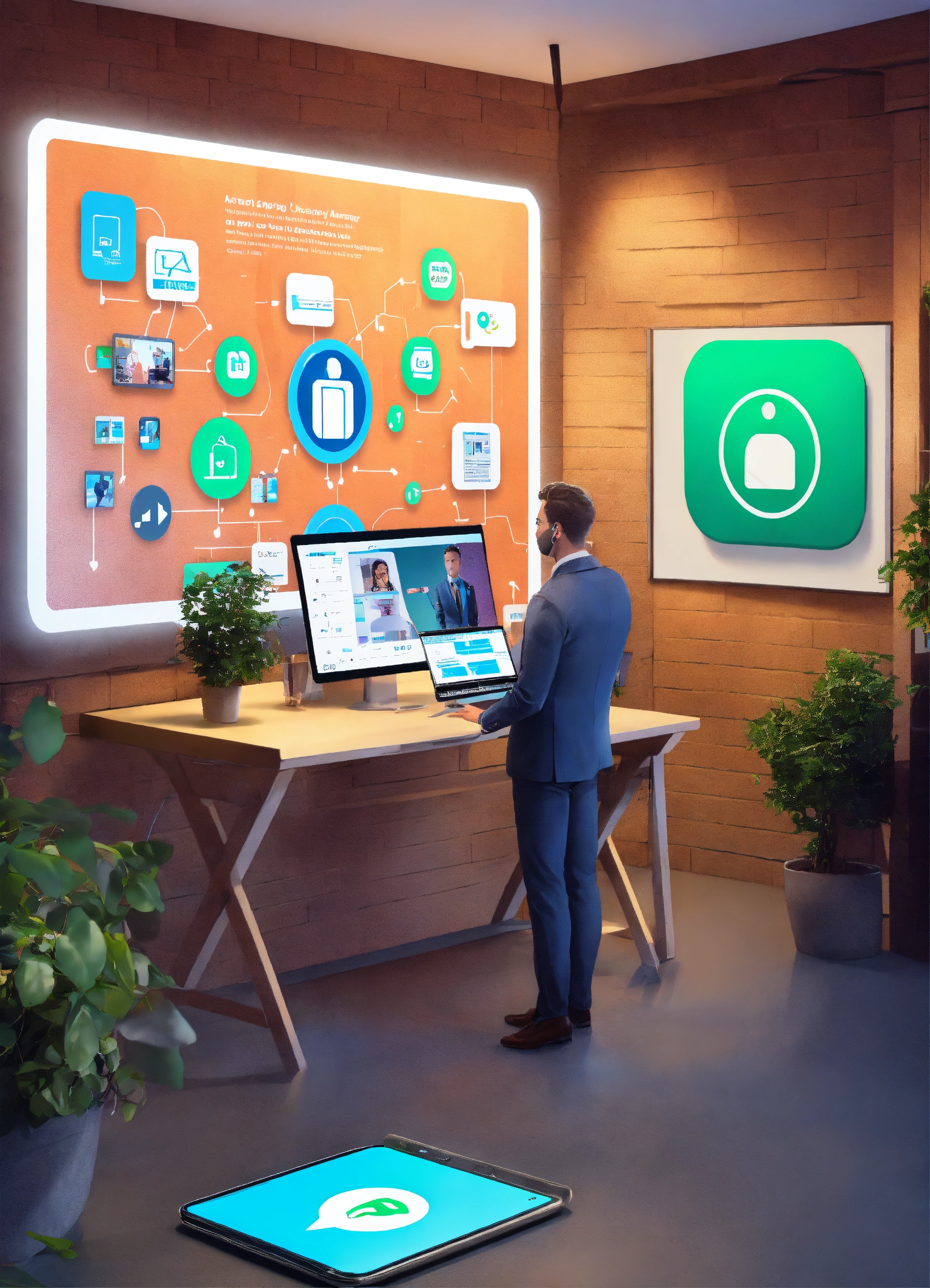 Lexica - CREATE AN OFFICE WHERE A PERSON GIVES ATTENTION TO A CUSTOMER ...