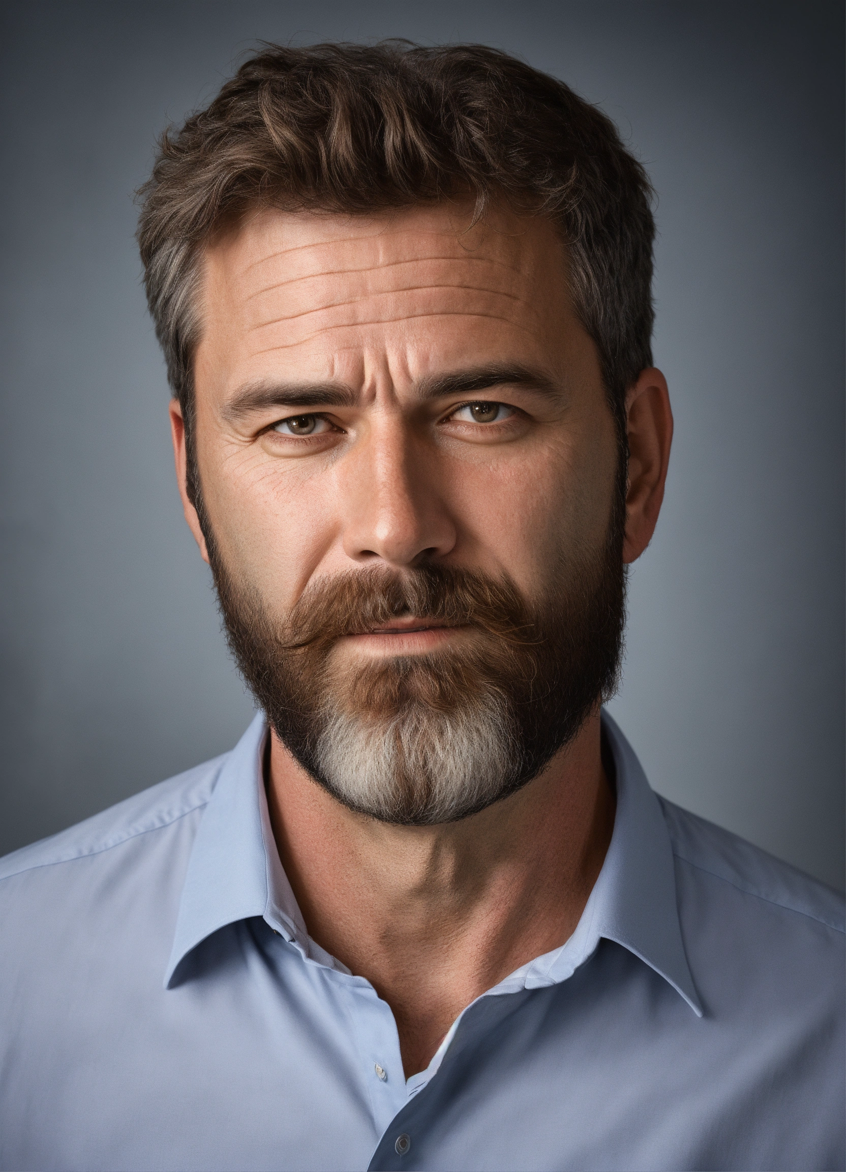 Lexica - Portrait of a middle aged business man, with beard, handsome ...