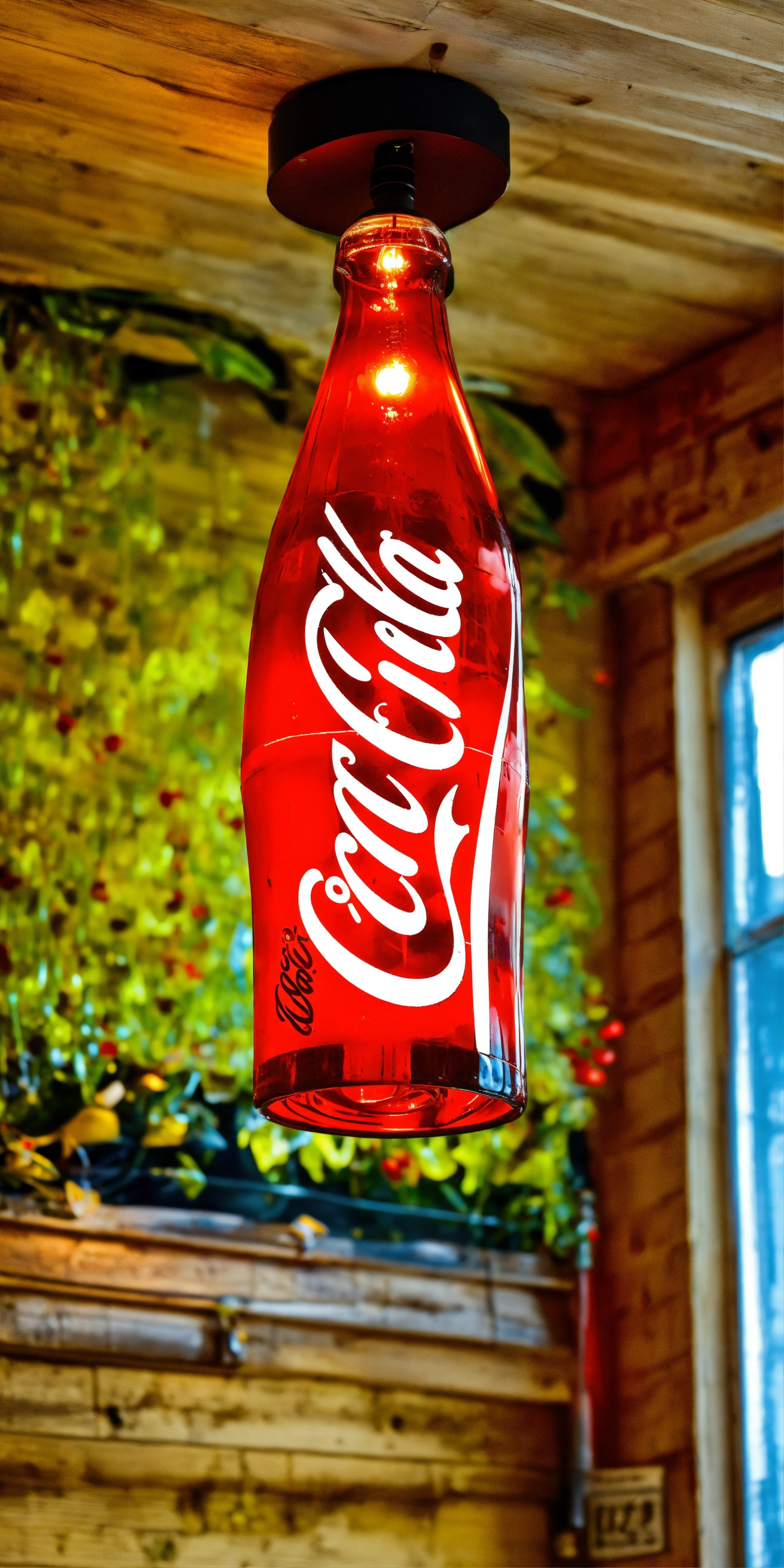 Lexica - Exte "coca cola" A CEILING lamp made from SEVERAL recycled ...