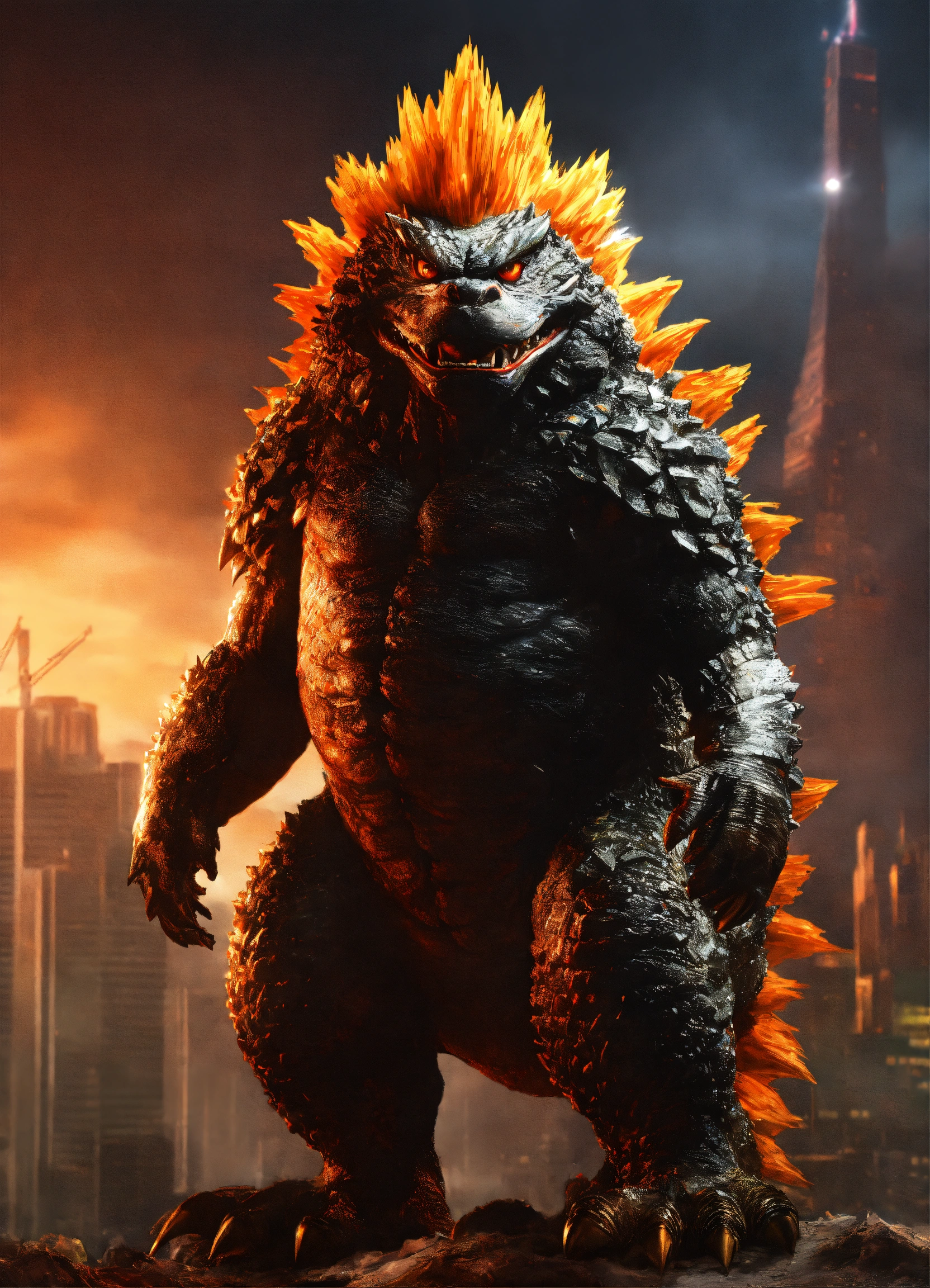 Lexica - Dr. Eggman as godzilla, realistic 4k