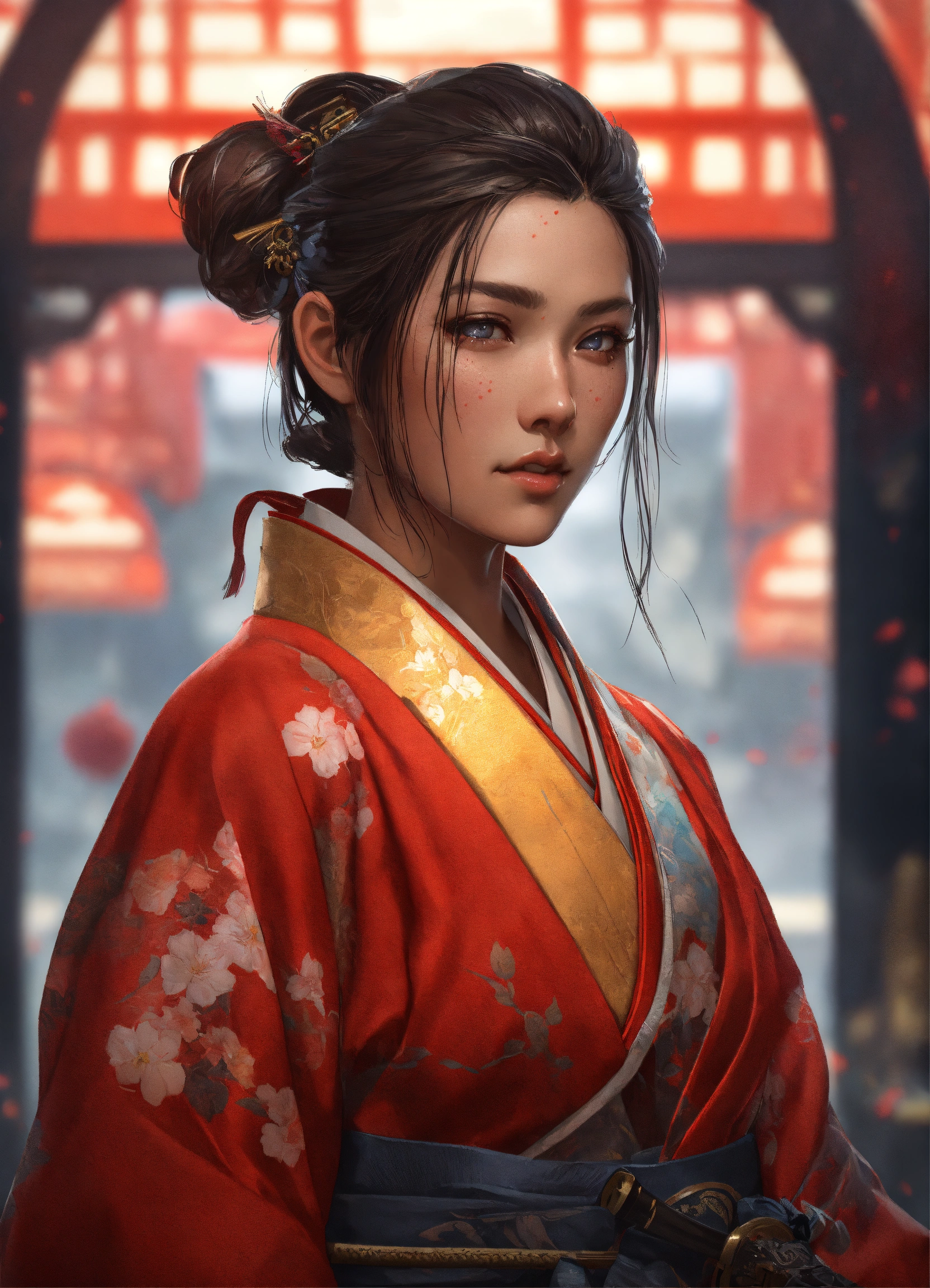 Lexica - "female Japanese ronin", heroine, katana, samurai, head and ...