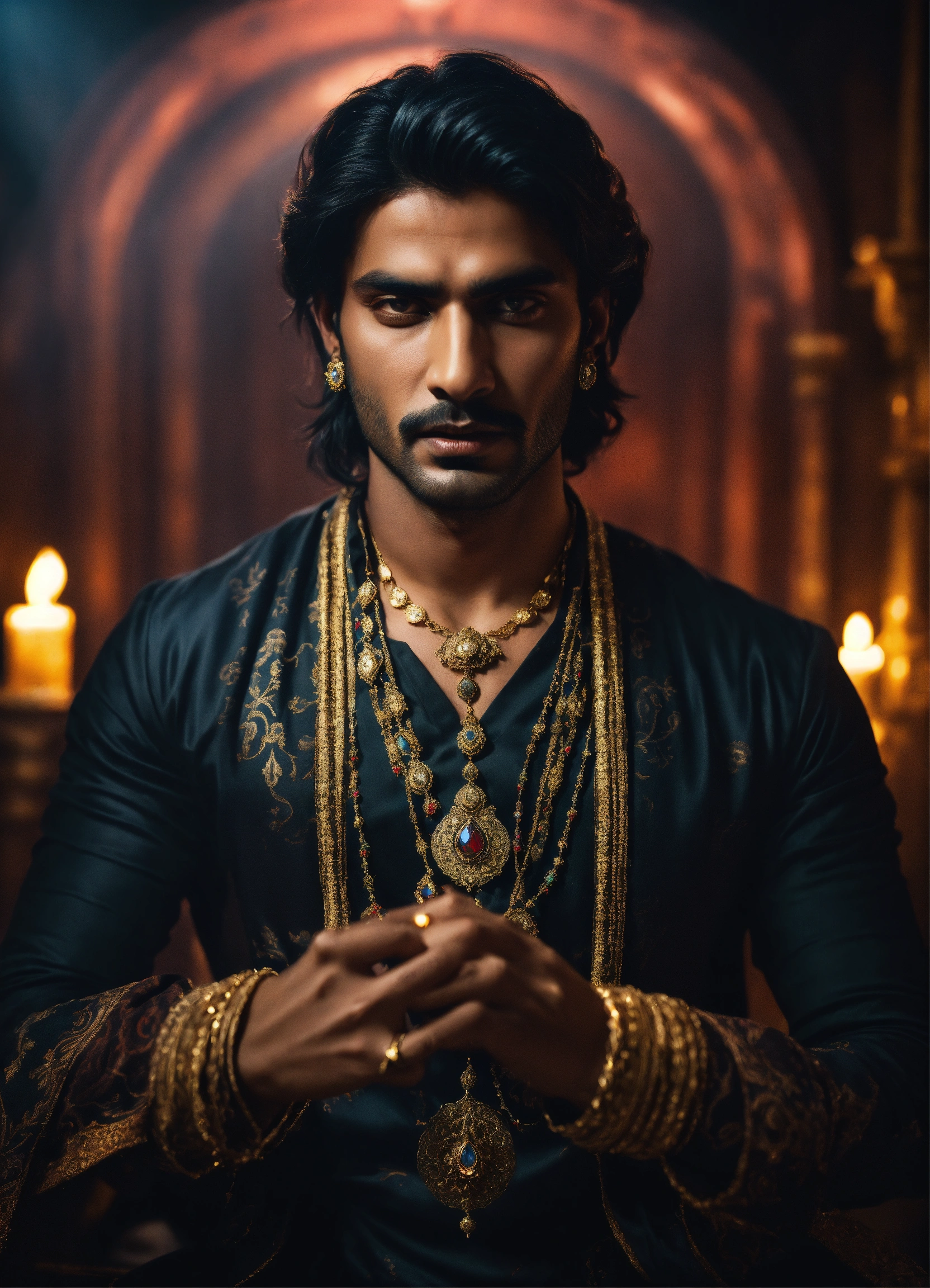 Lexica - Dark and cinematic fantasy portrait of a young and handsome ...