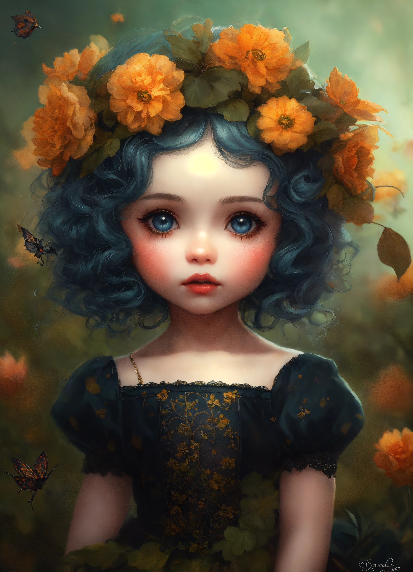Lexica - Portrait of a fairy very cute gothic chibi girl kewpie ...