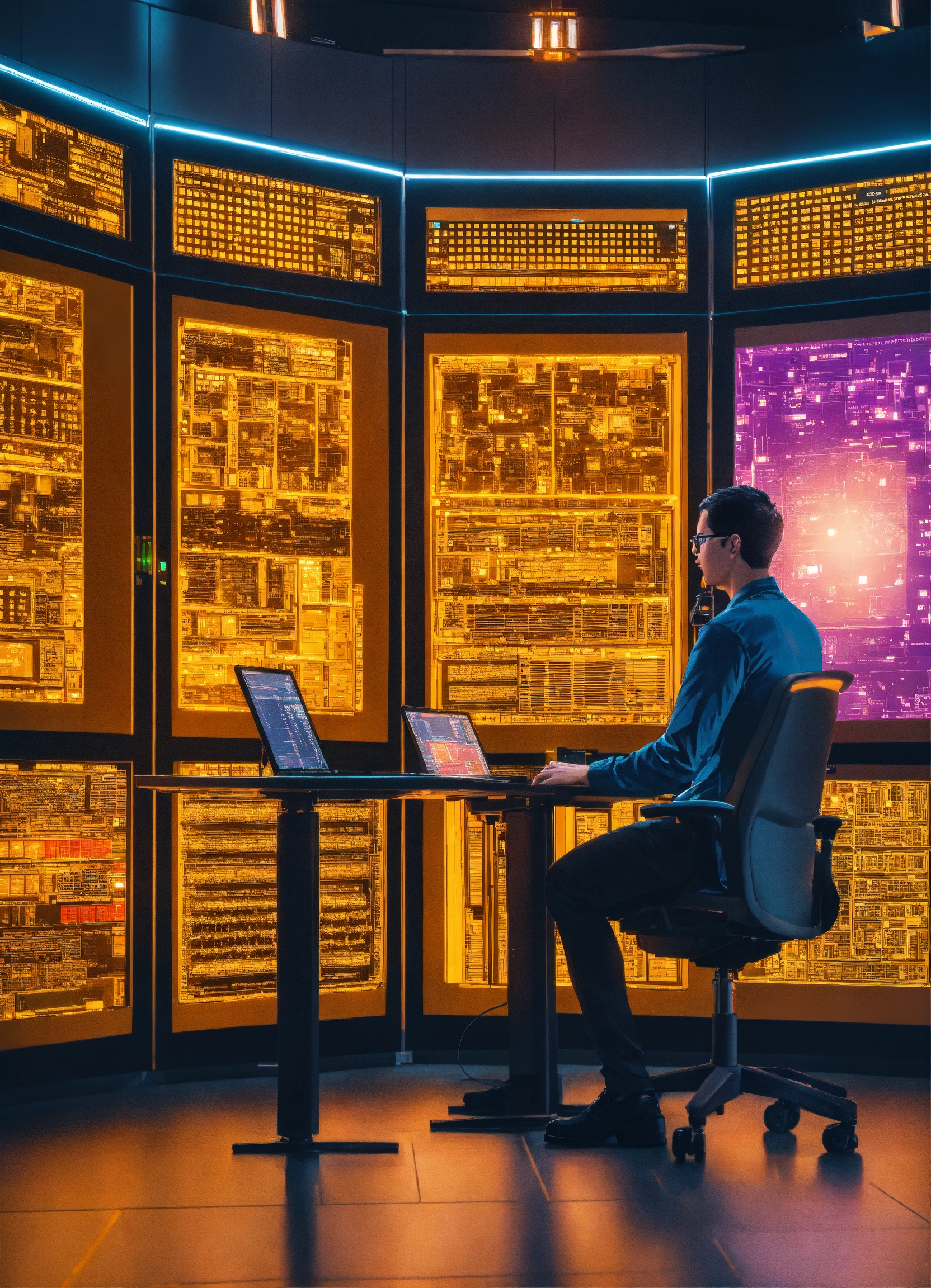 Lexica - One person using an Artificial Intelligence Supercomputer, for ...