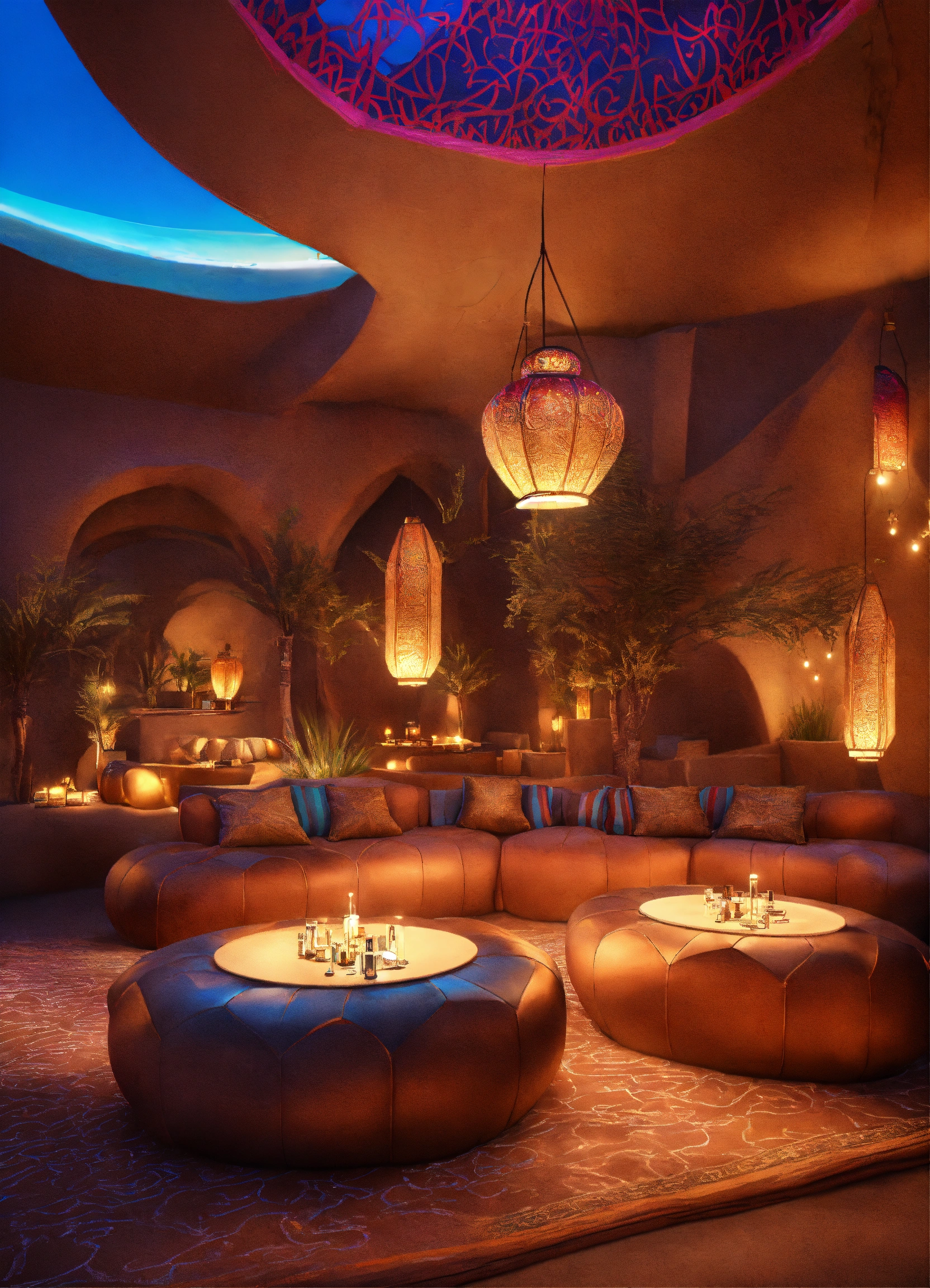 Lexica - Design an image of an esports festival futuristic lounge area ...