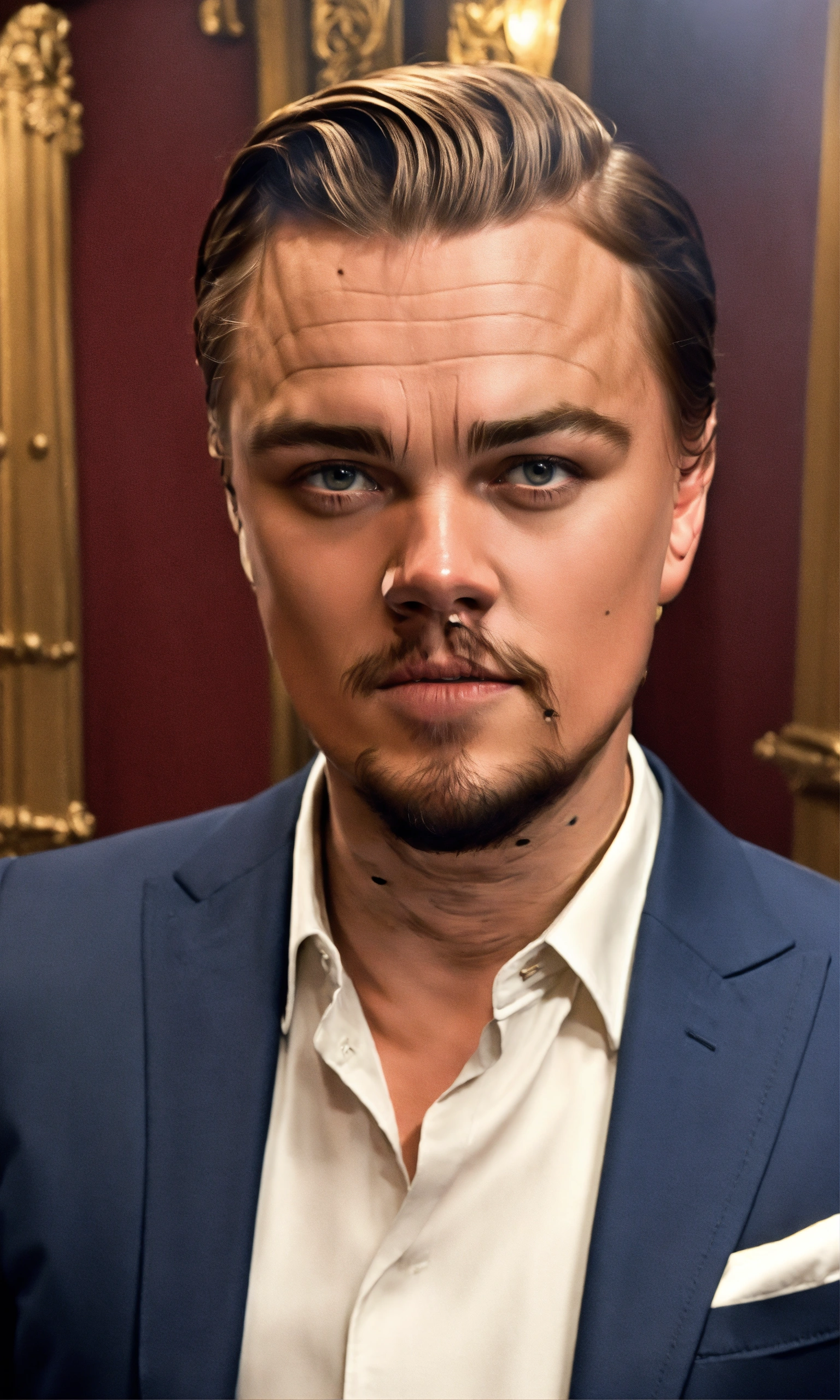 Lexica - DiCaprio, netflix, looking at camera, chic, royal room, super ...