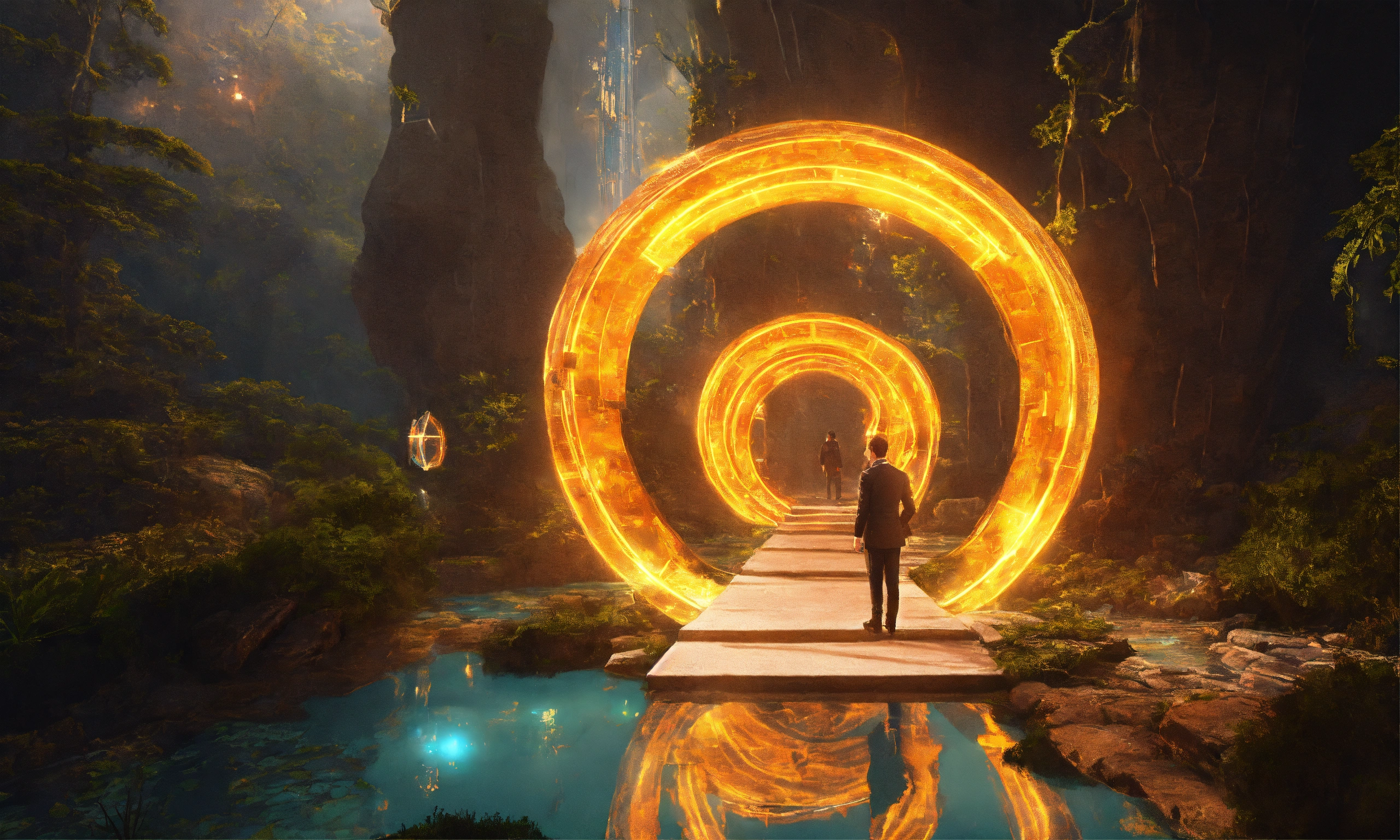 Lexica - Create an image with several dimensional portals