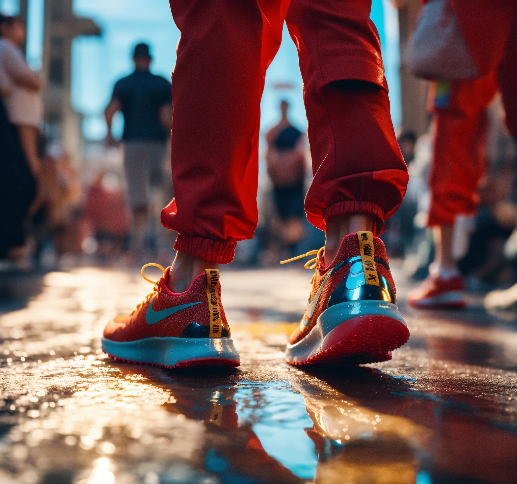 Lexica - 8k HDR photo People wearing Nike sneakers in a fashion show on ...