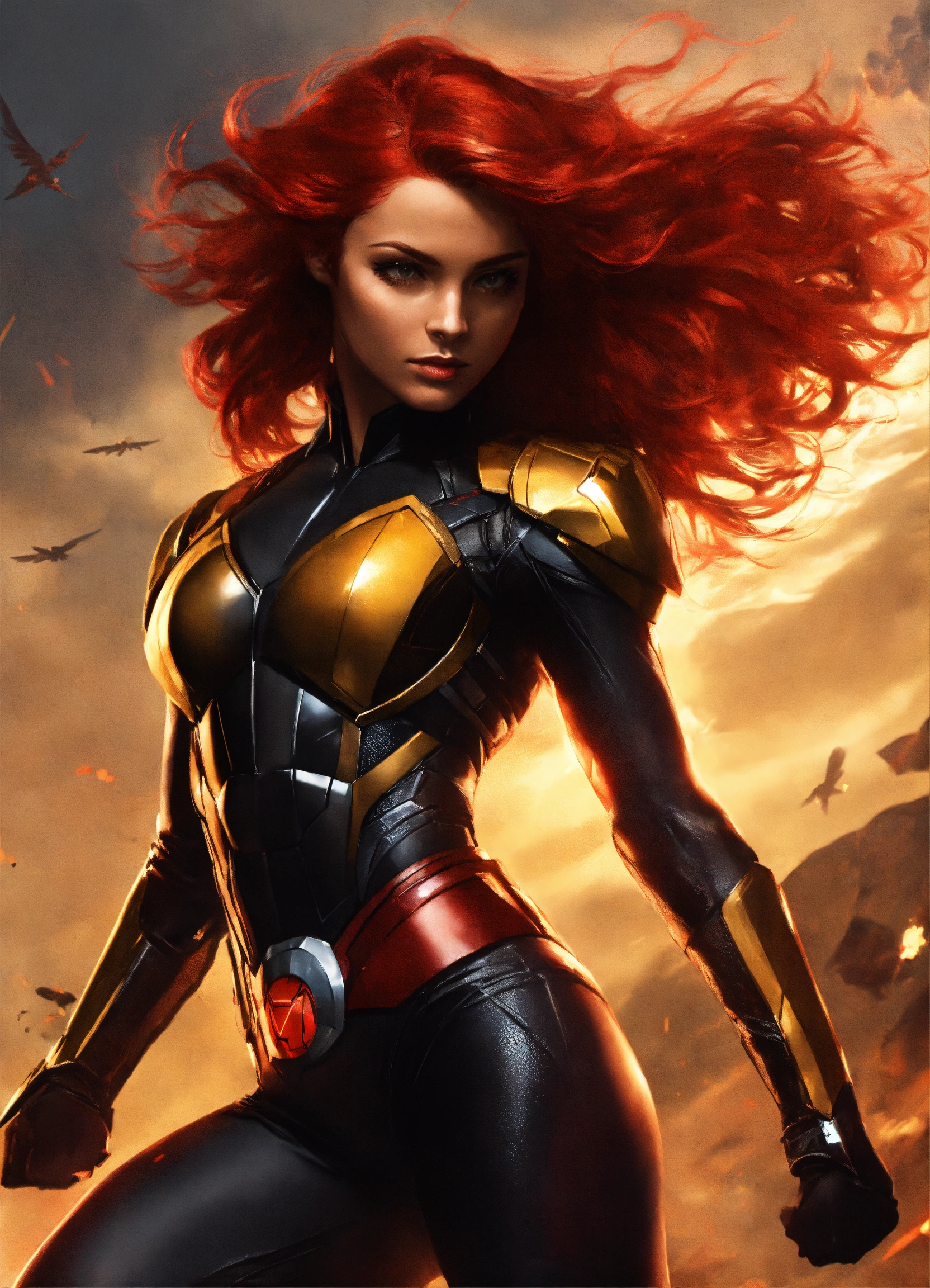 Lexica - Fitness model female X-Men Shadowcat with red hair wearing ...