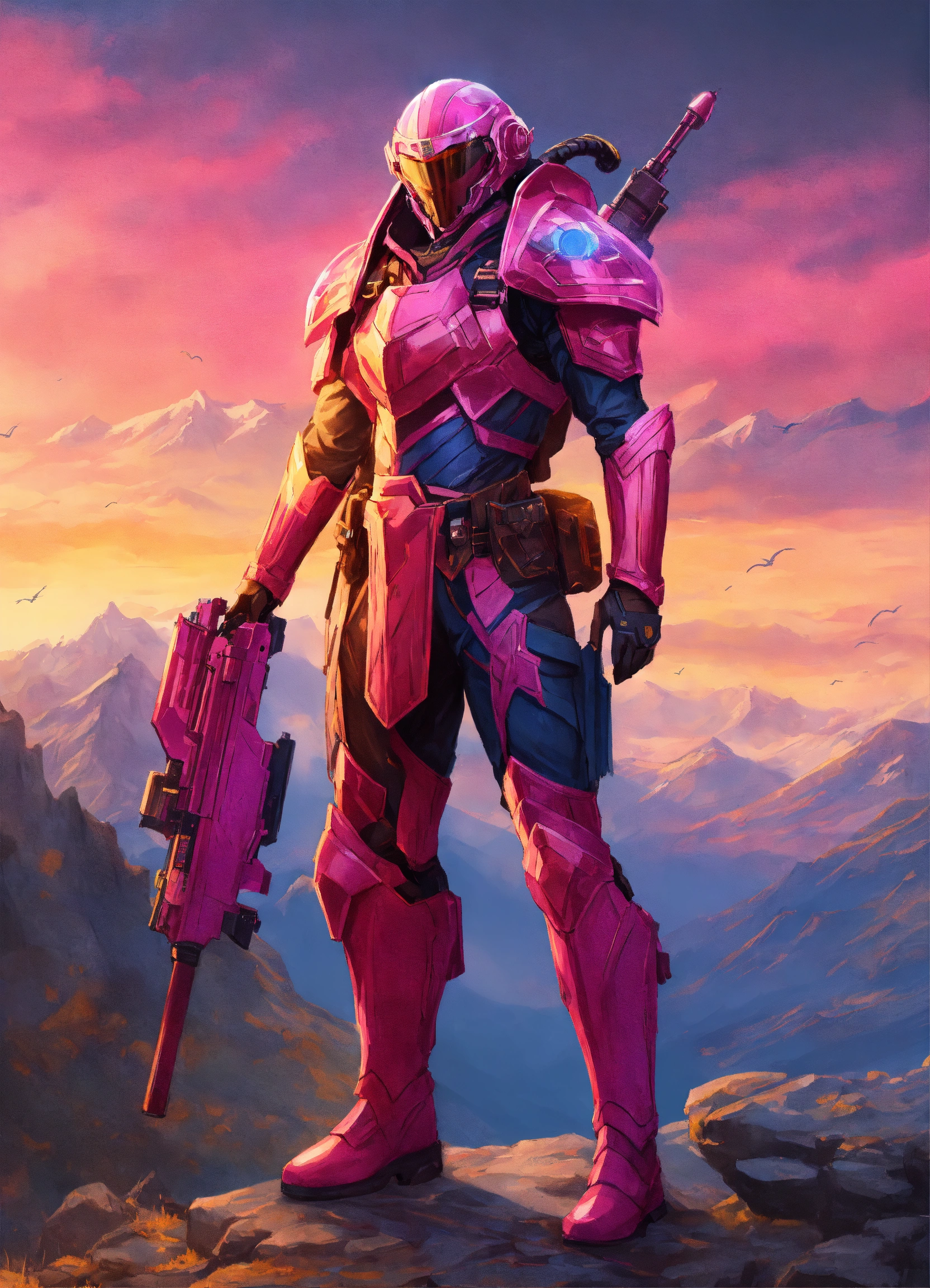 Lexica - Epic drawing of a full body of a high elf sci fi soldier ...