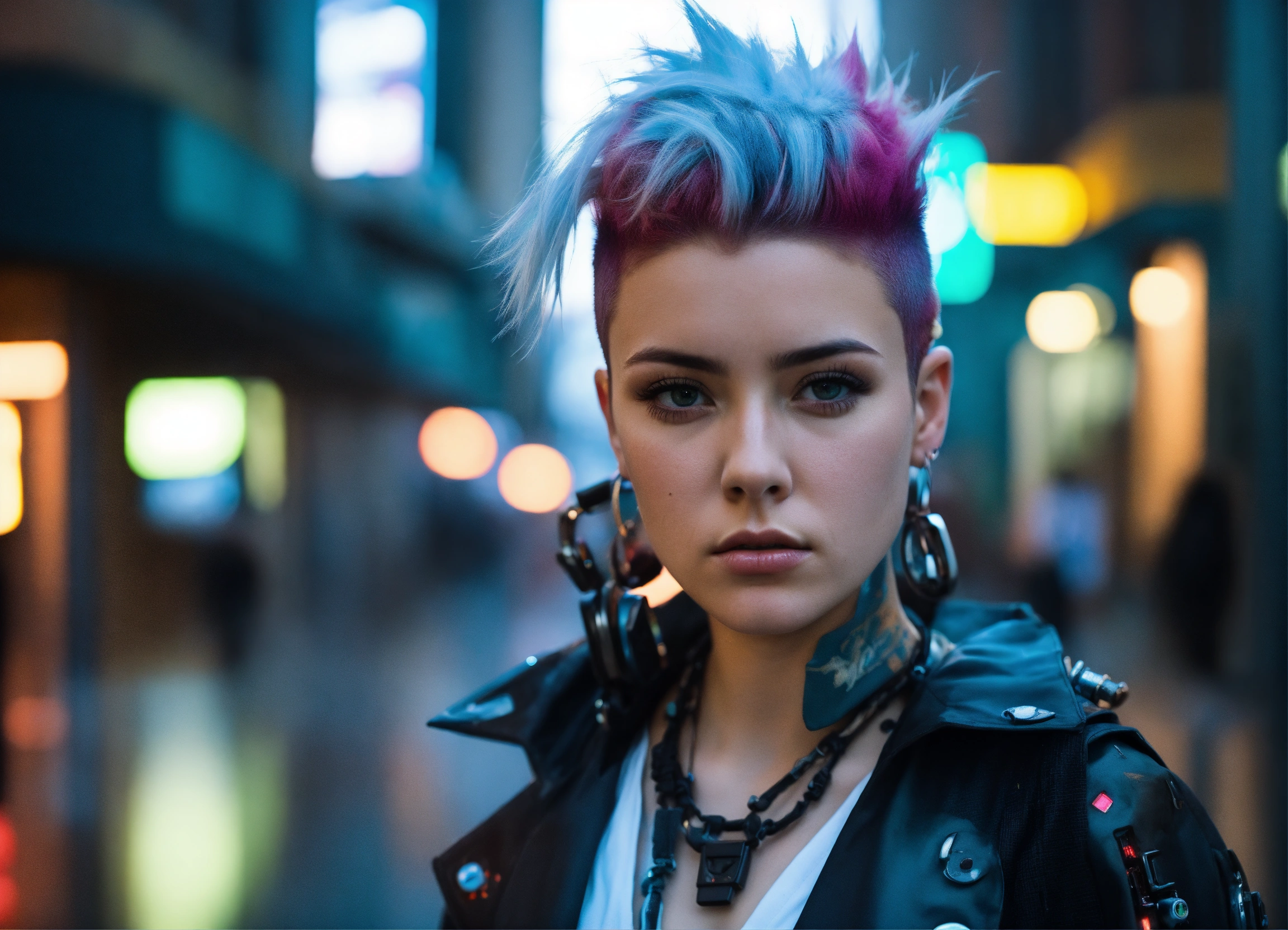 Lexica - 4k photo selfie of 25 year old punk girl looks like a ...