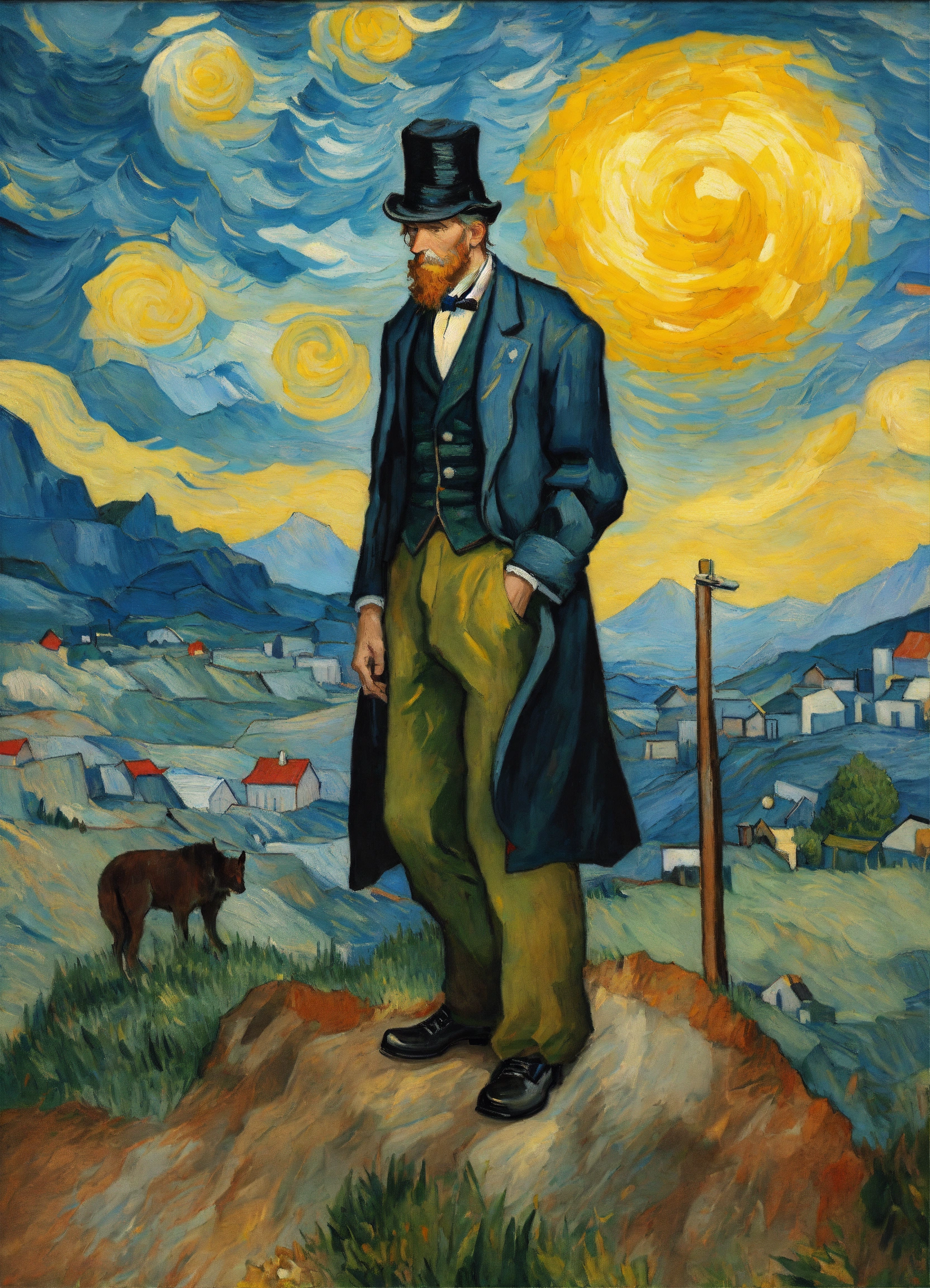 Lexica - A breathtaking oil painting of a homeless man standing on a ...